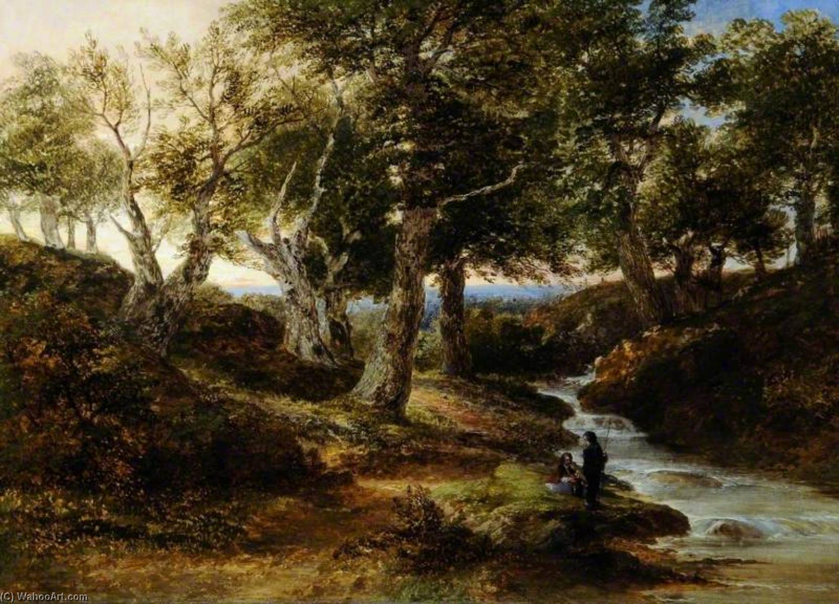 Get Paintings Reproductions Over the Greta, 1850 by James Poole (1804 ...