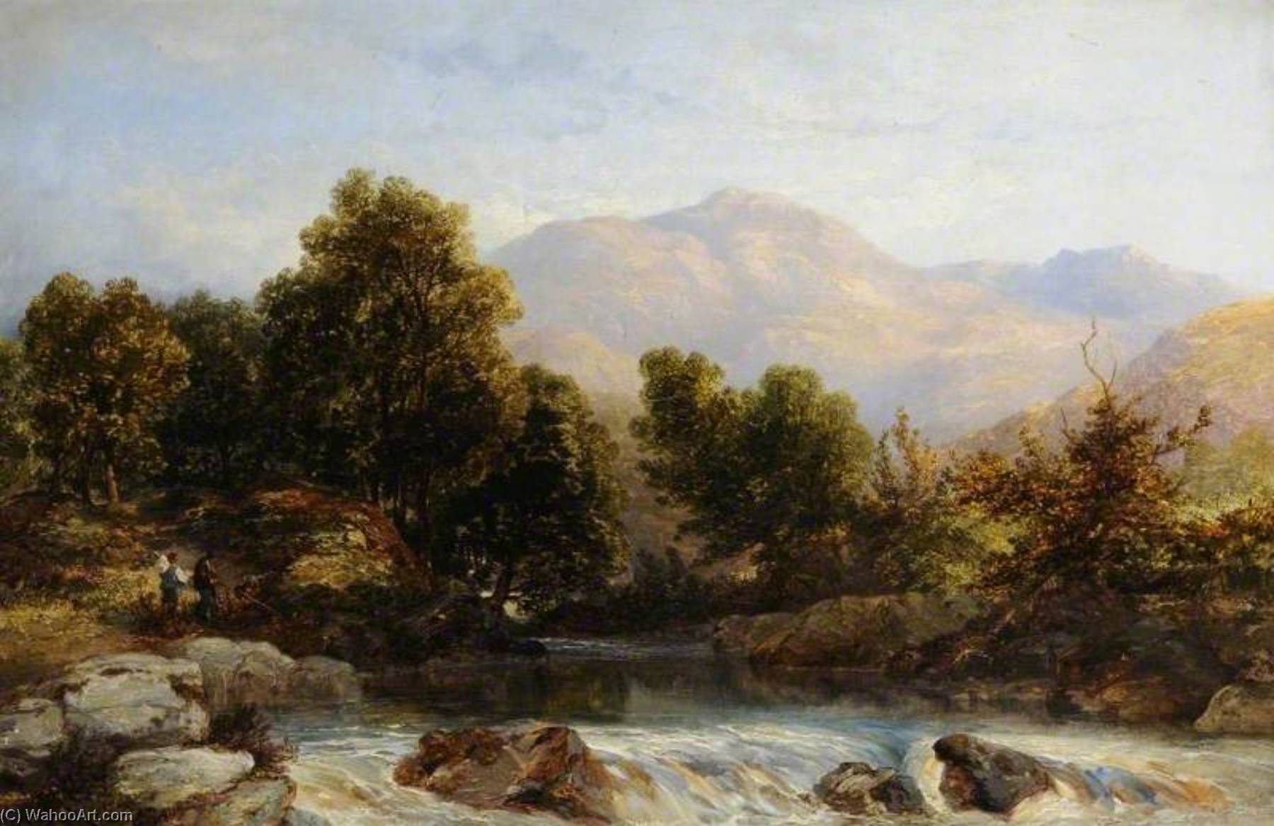 Paintings Reproductions Glen Falloch, 1860 by James Poole (1804-1886 ...