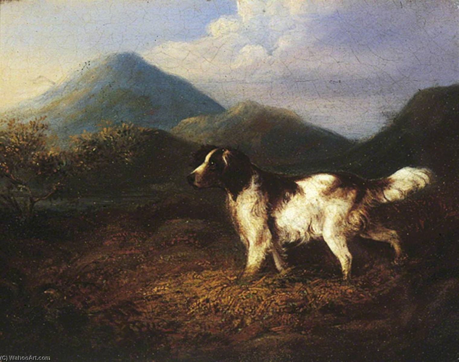 Purchase Oil Painting Replica A Setter by Charles Henry Schwanfelder ...