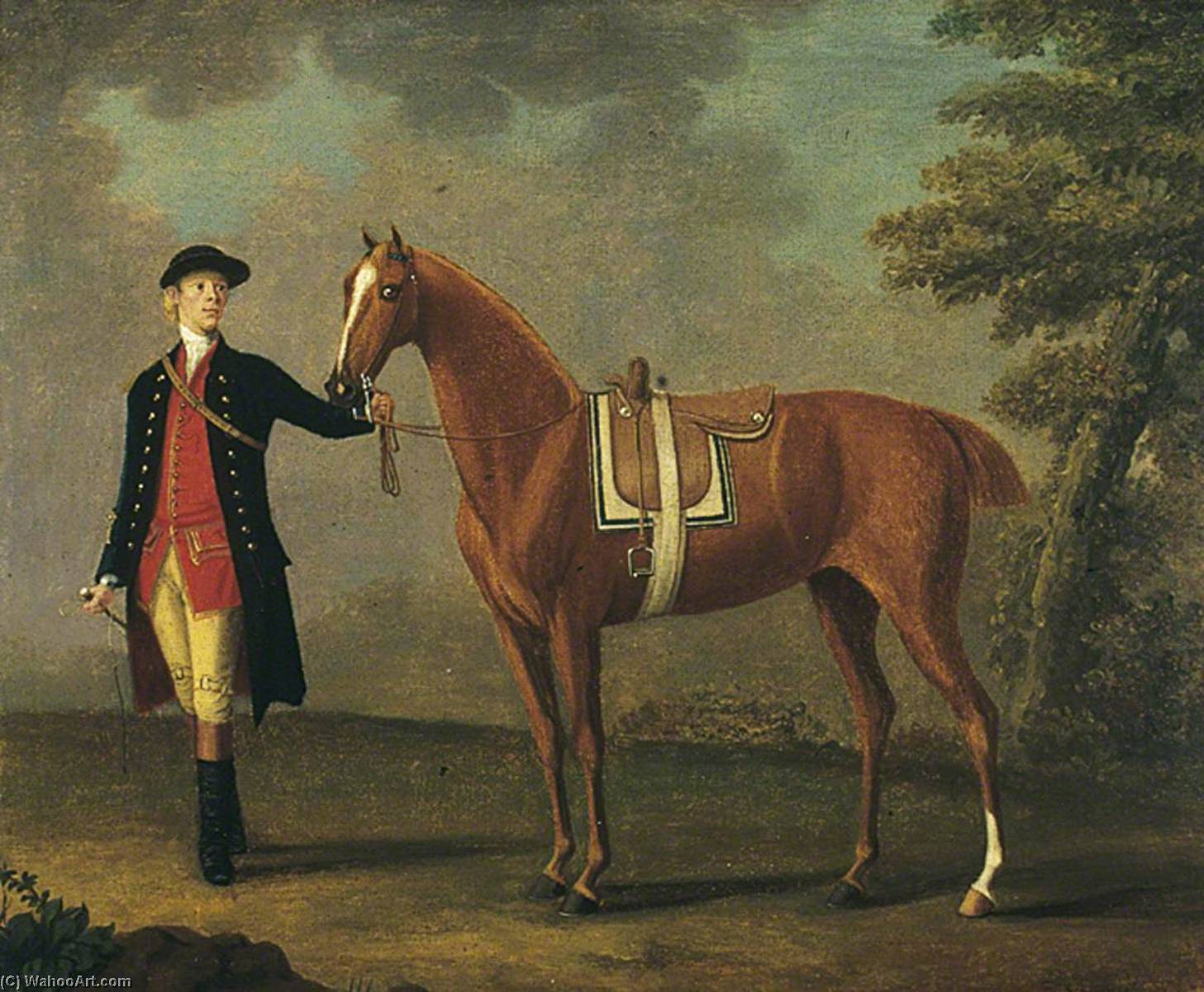 Order Artwork Replica Horse and Groom by Charles Henry Schwanfelder ...