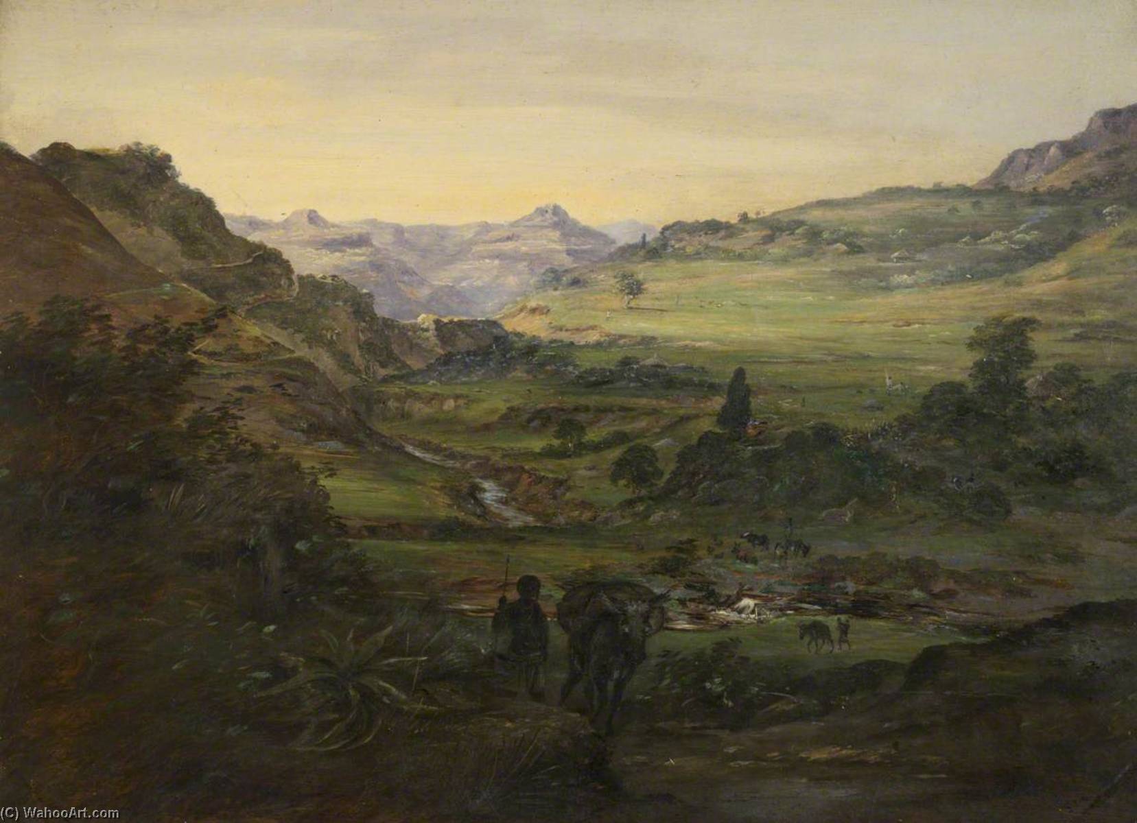 Get Paintings Reproductions Valley of the Chaka, 1843 by Johann Martin ...
