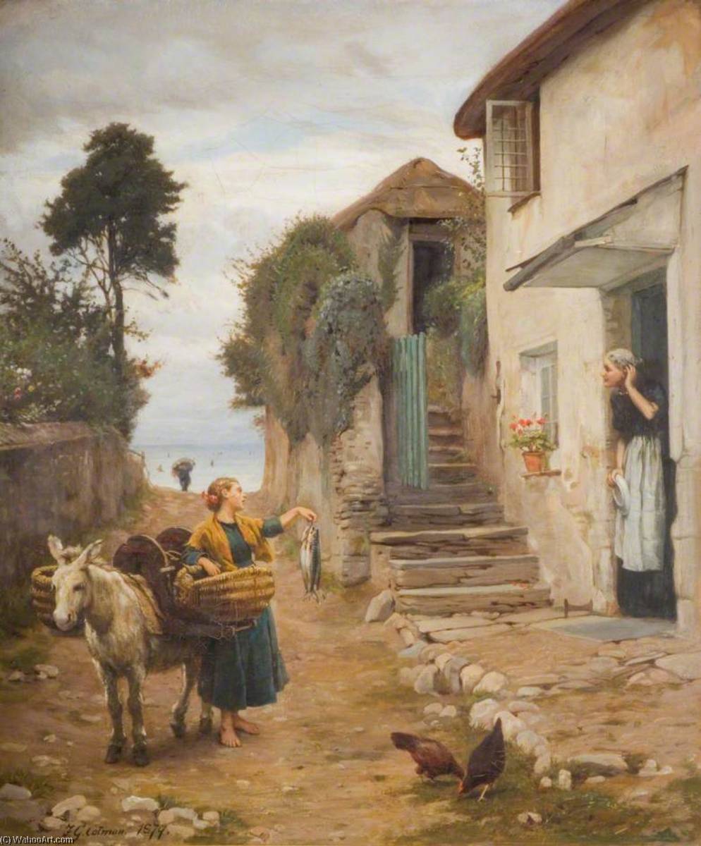 Art Reproductions The First Otter by Frederick George Cotman (1850-1920 ...