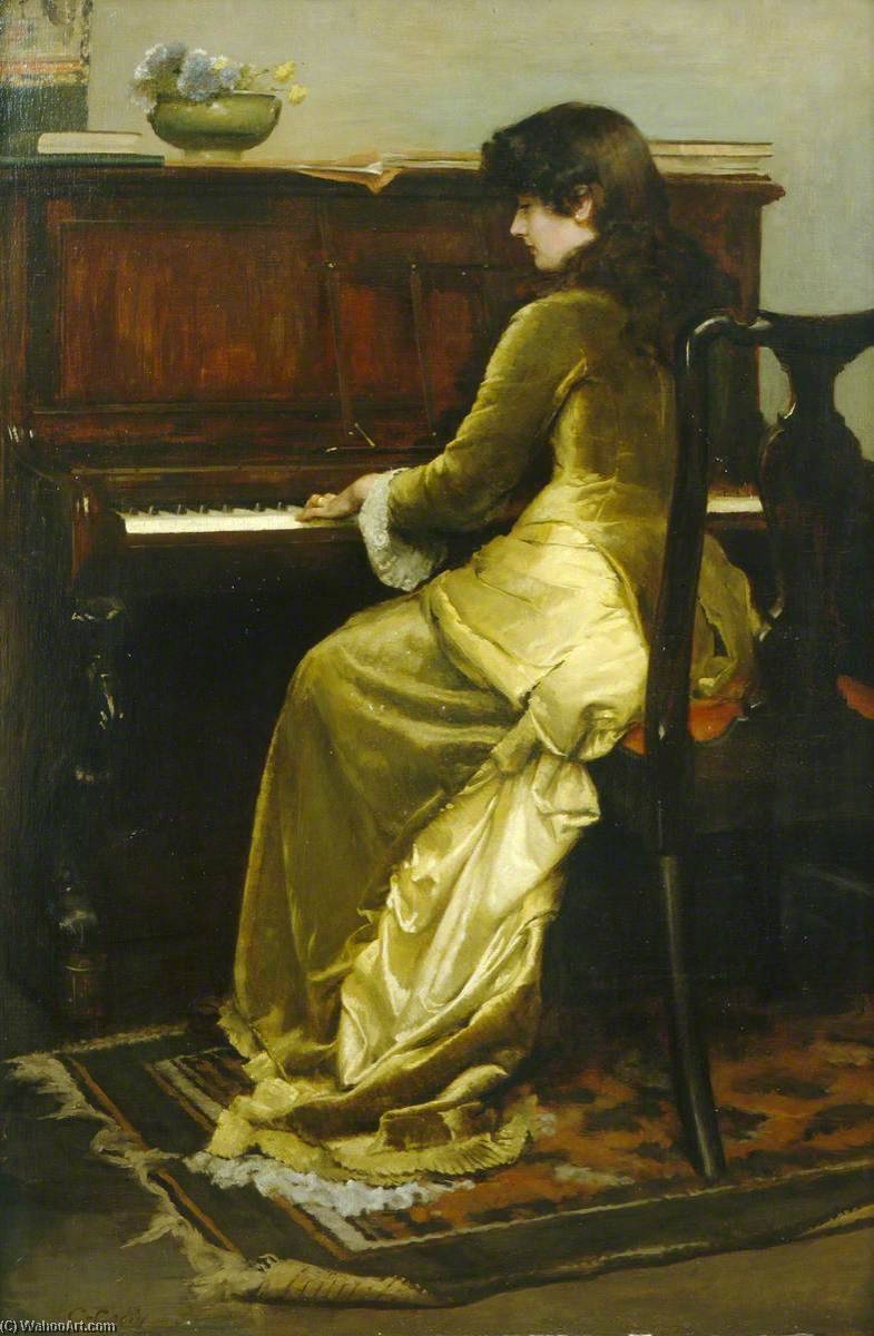 Oil Painting Replica The Reverie, 1900 by Charles Gogin (1844-1931 ...