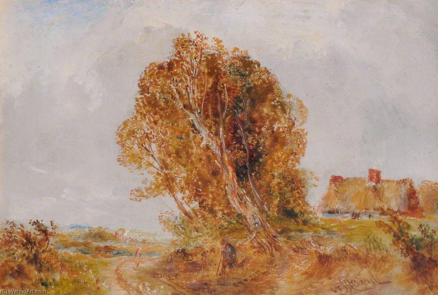 Get Art Reproductions Trees and Cottage, 1881 by William Joseph Julius ...