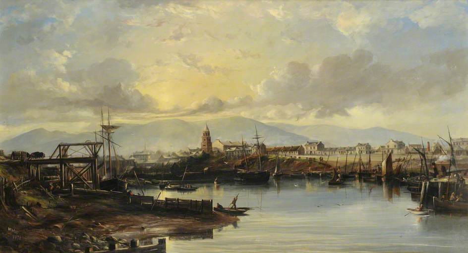 Paintings Reproductions Girvan by Morning Light, 1876 by William Muir ...