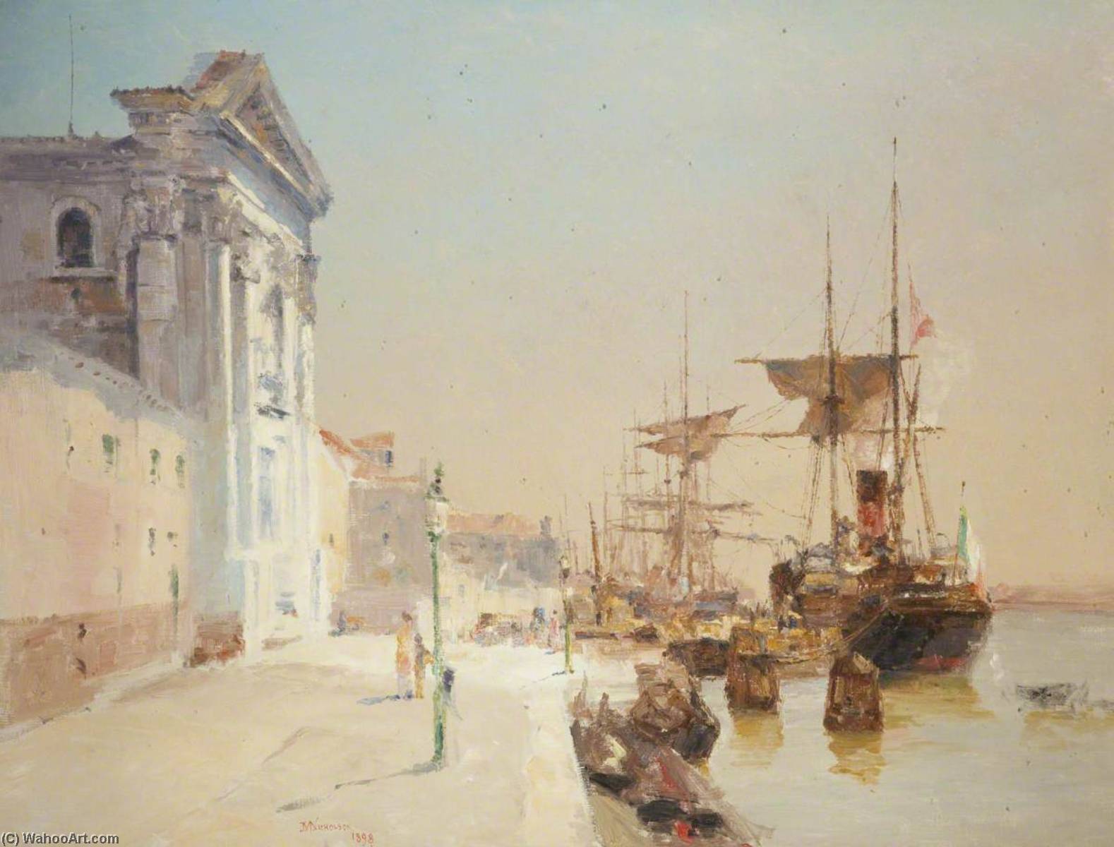 Obtenir Reproductions De Peintures Une scène de quai, Venise, 1898 de ...