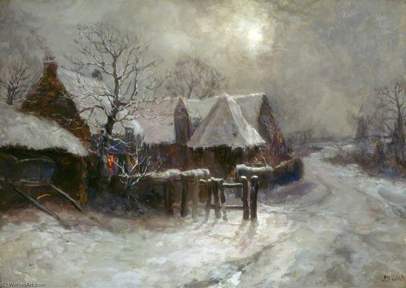 Get Paintings Reproductions Winter Scene, 1920 by John Falconer Slater ...