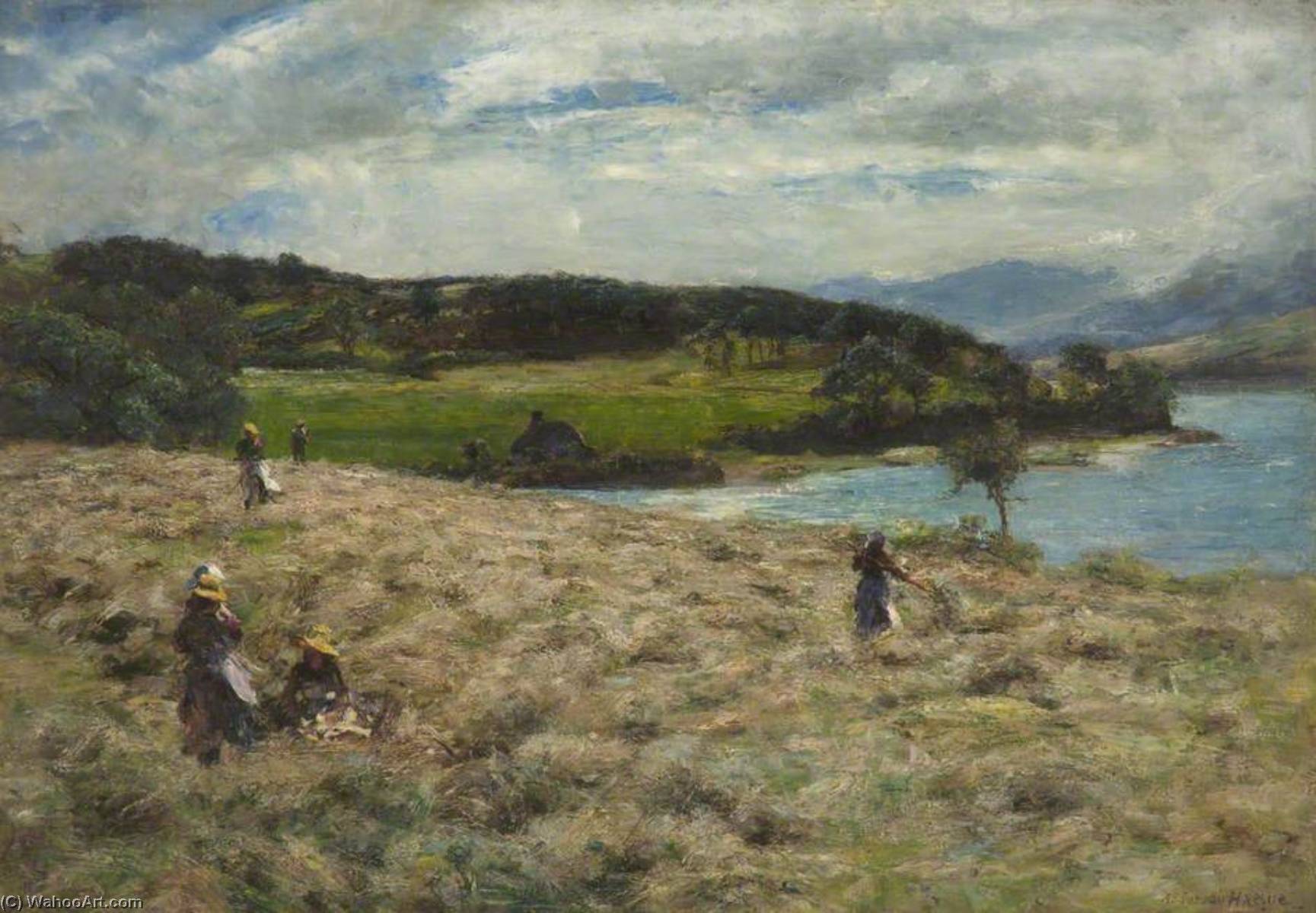 Purchase Oil Painting Replica Haymaking by Joshua Anderson Hague (1850 ...