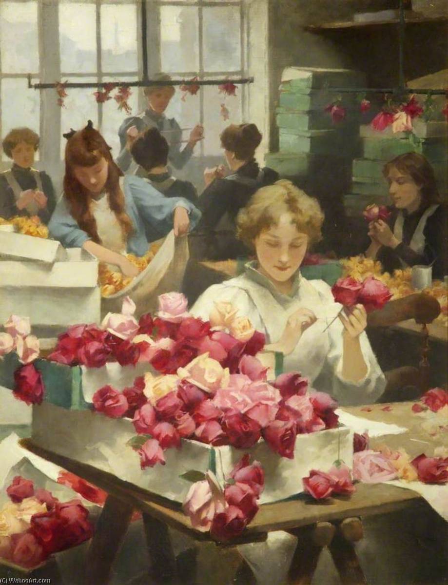 Get Paintings Reproductions Flower Makers, 1896 by Samuel Melton Fisher ...