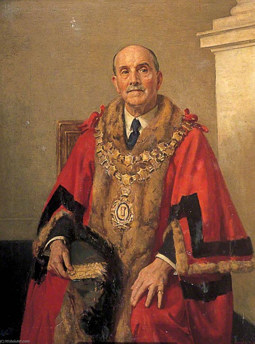 Paintings Reproductions Alderman W. E. Thomas, Mayor of Gravesend (1921 ...