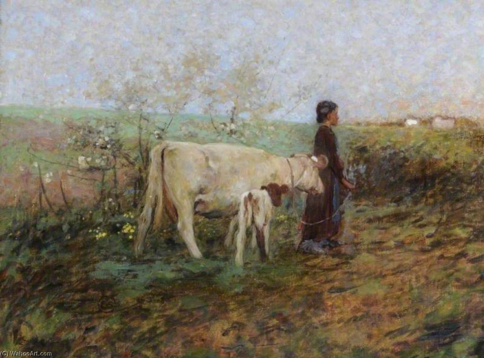 The Young Cowherd by William Edward Stott William Edward Stott ...
