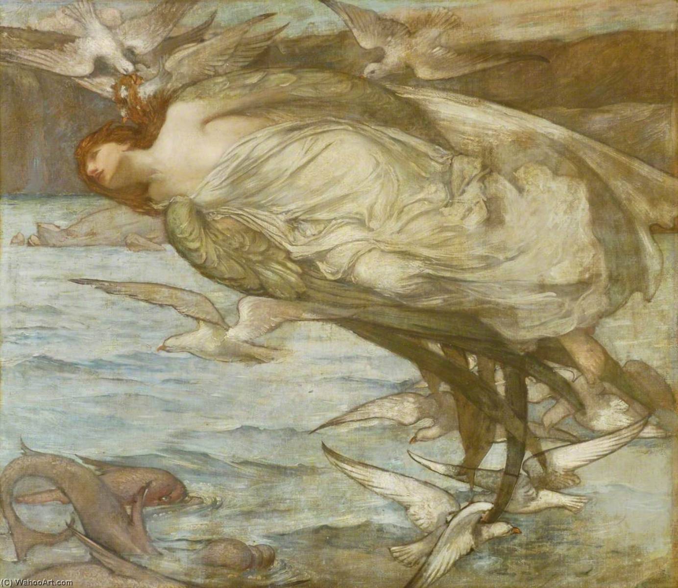 Pedir Reproducciones De Arte Orpheus Single Bacchante con Seabirds ...