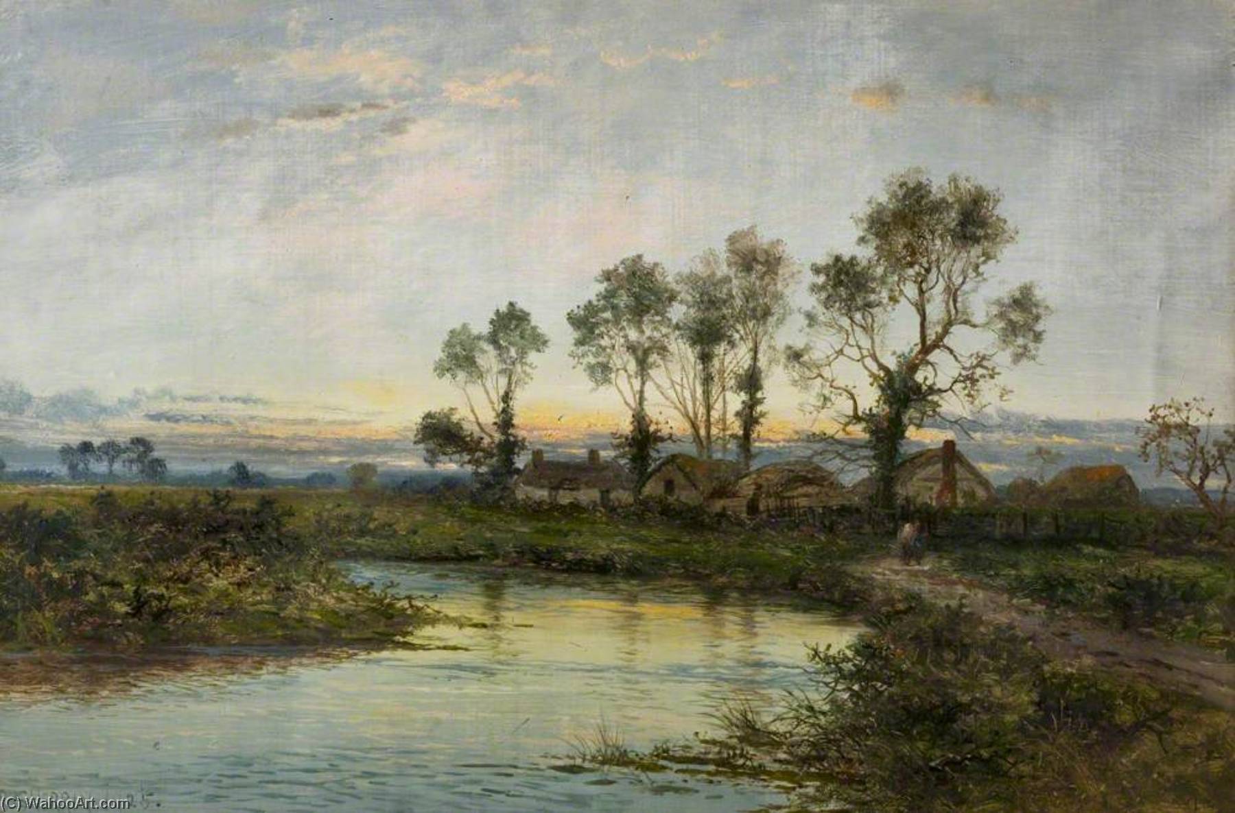 Get Paintings Reproductions Kent Farm at Eventide, 1925 by Daniel ...