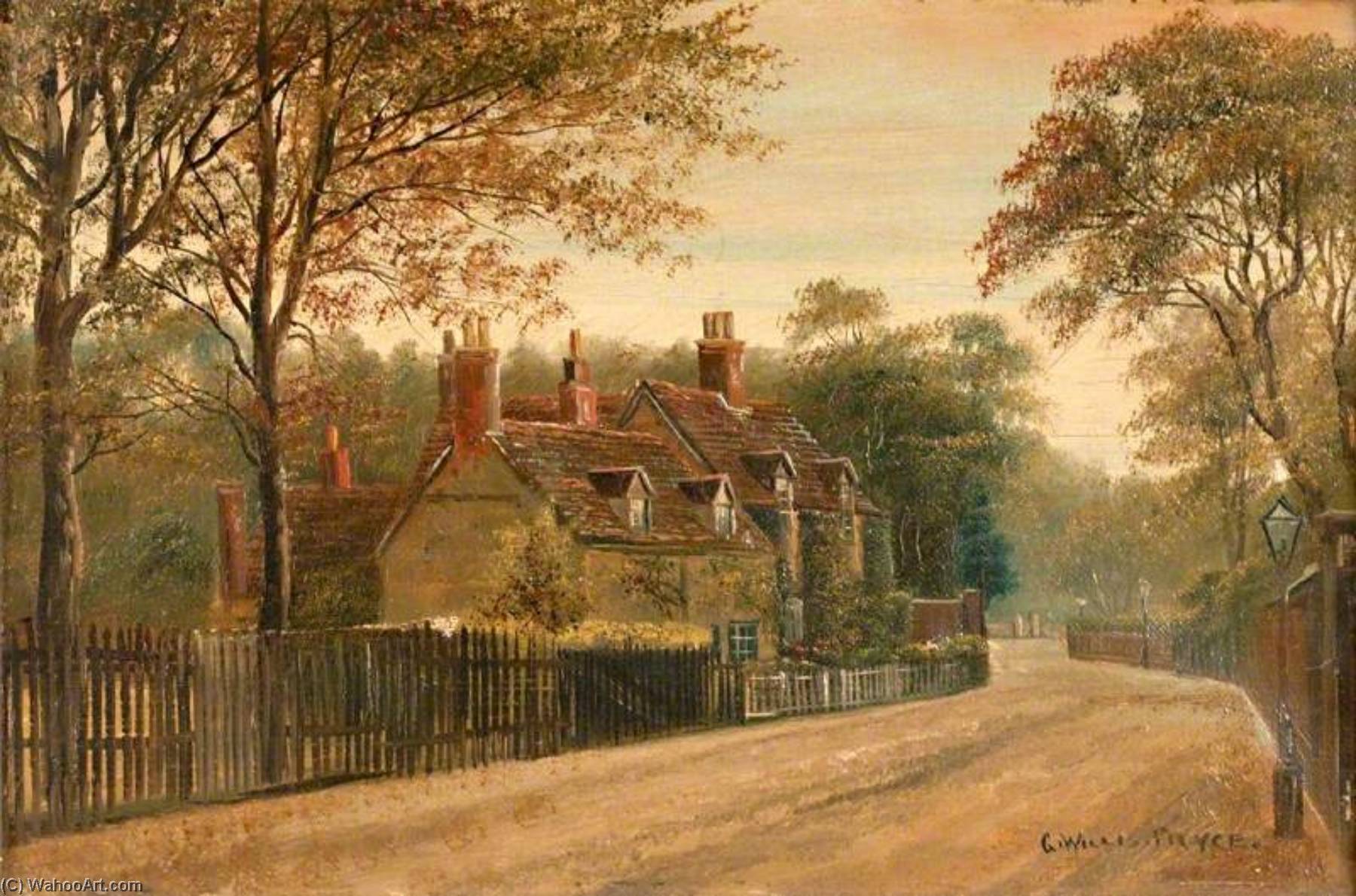 Oil Painting Replica View down Church Lane, Handsworth, 1925 by George ...