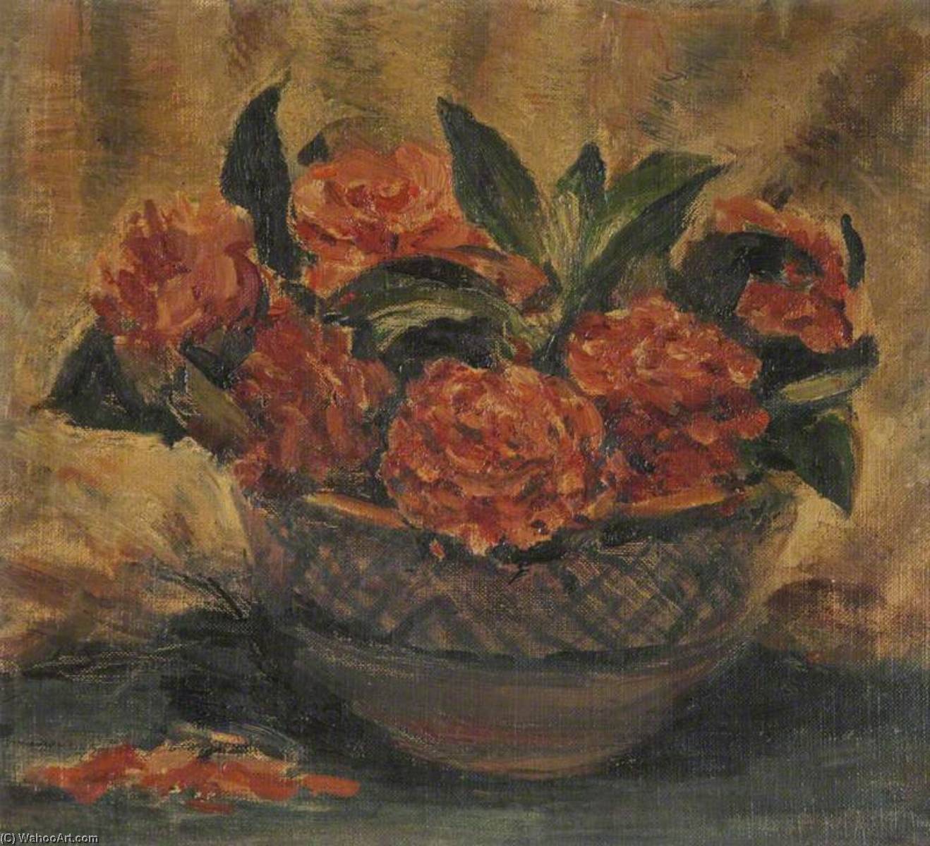 Get Art Reproductions A Bowl Filled with Red Flowers by Patti Mayor ...