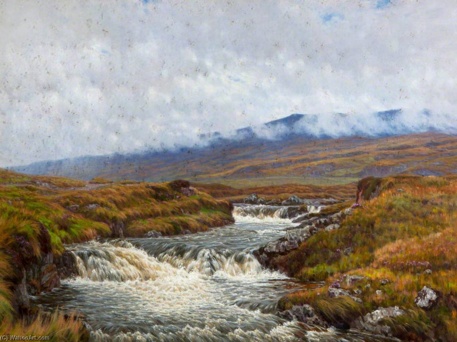 Get Paintings Reproductions River in Spate, 1900 by Byron Cooper (1850 ...