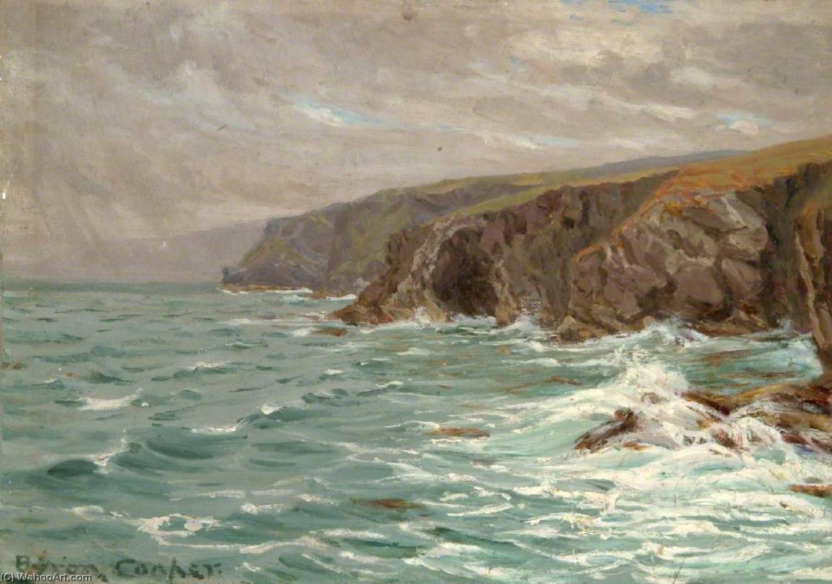 Order Artwork Replica On the Cliffs, Tintagel, Cornwall by Byron Cooper ...