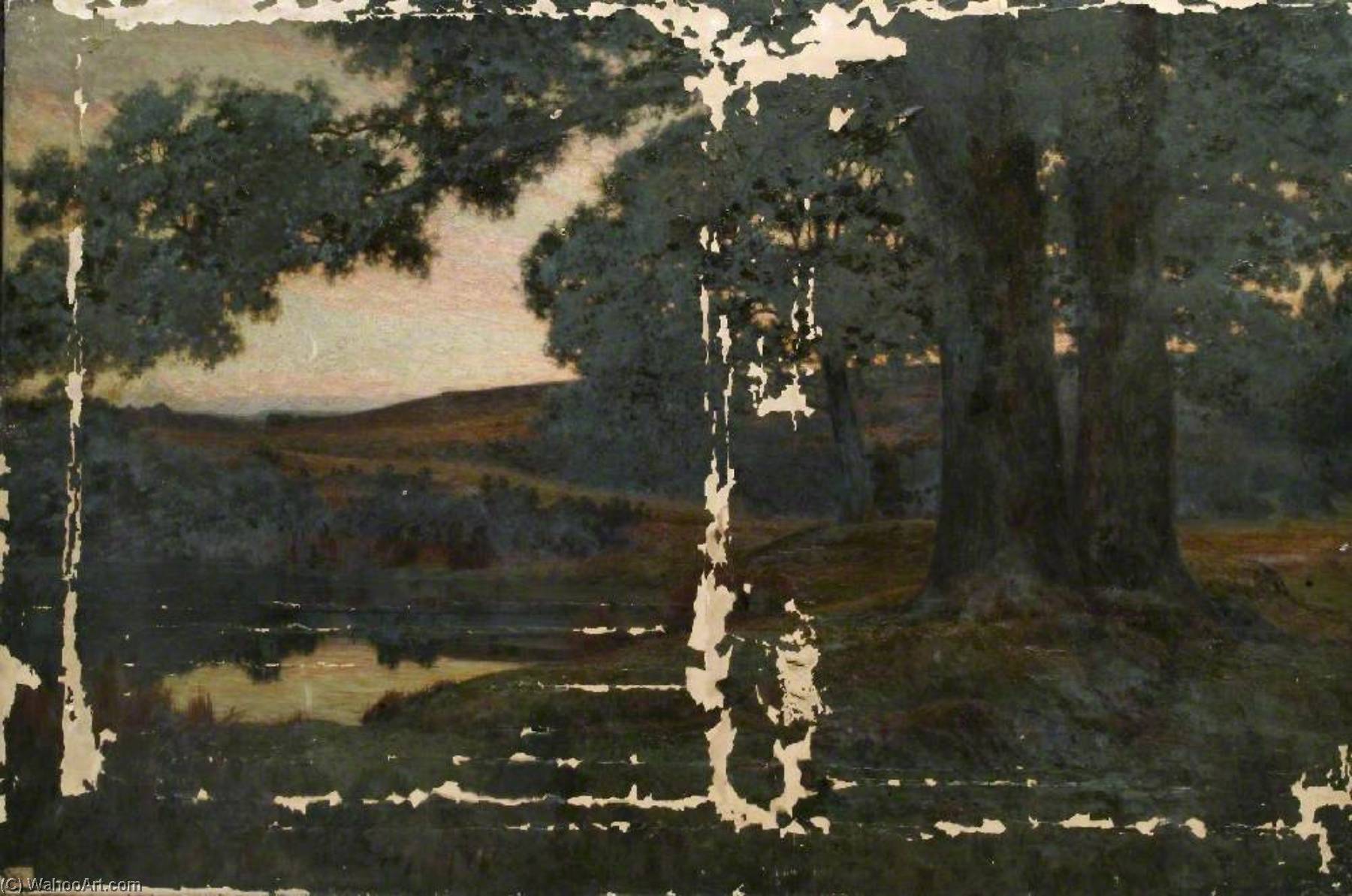 Get Paintings Reproductions Near Haslemere, Sunset by Byron Cooper ...