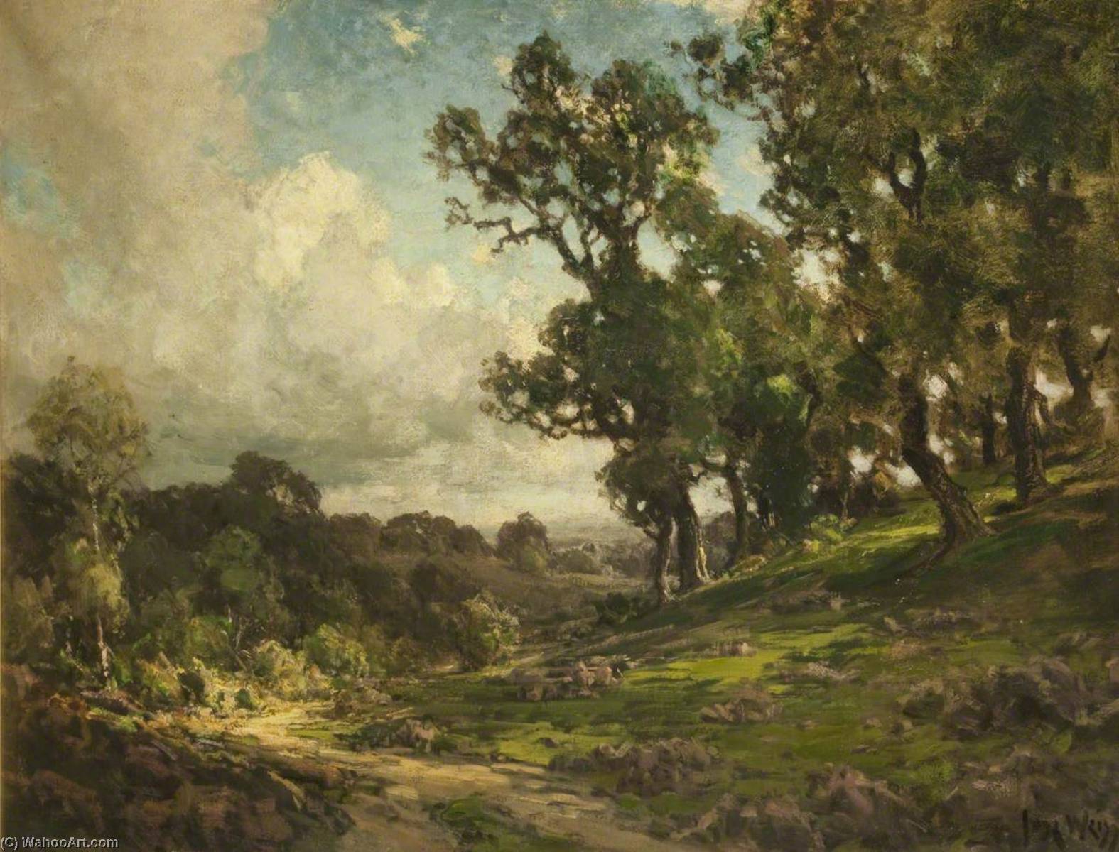 Get Paintings Reproductions Arundel Park by José Weiss (1859-1919 ...