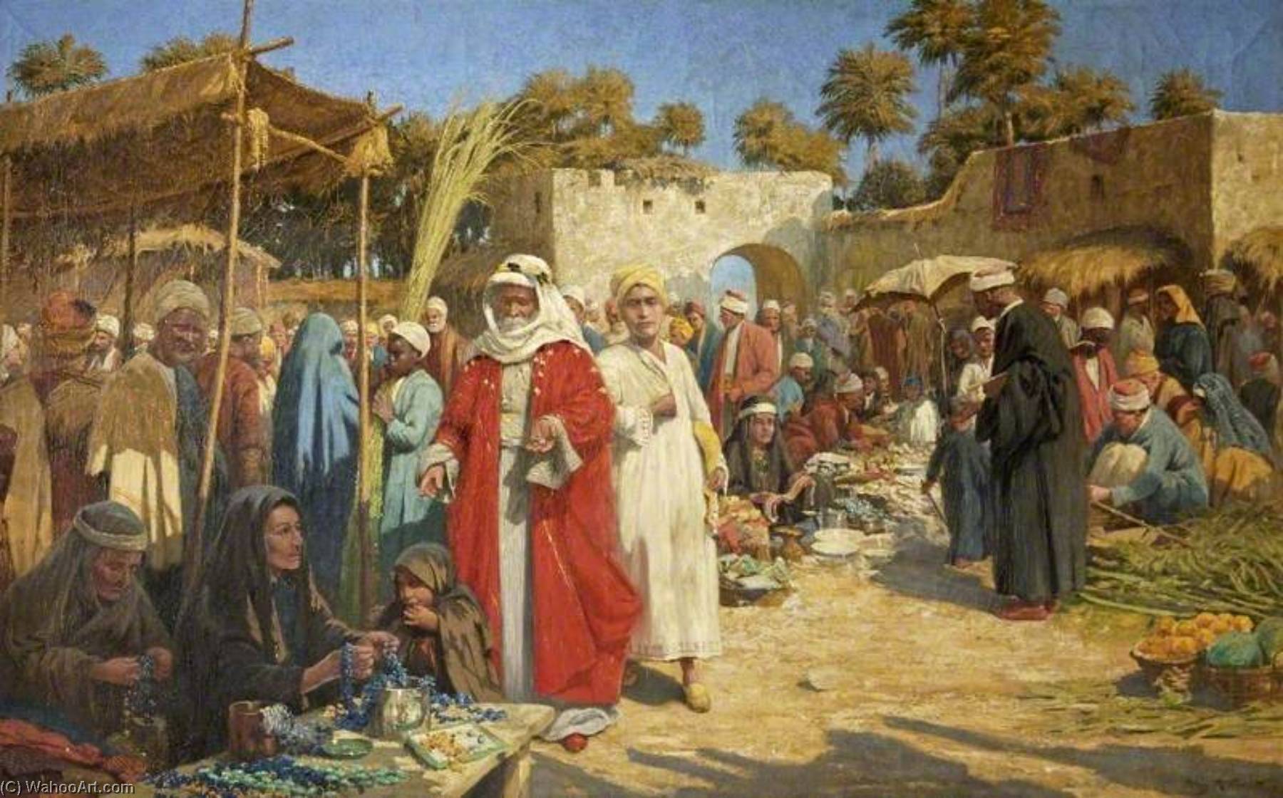 Buy Museum Art Reproductions In a Damascus Market, Syria, 1920 by Percy ...