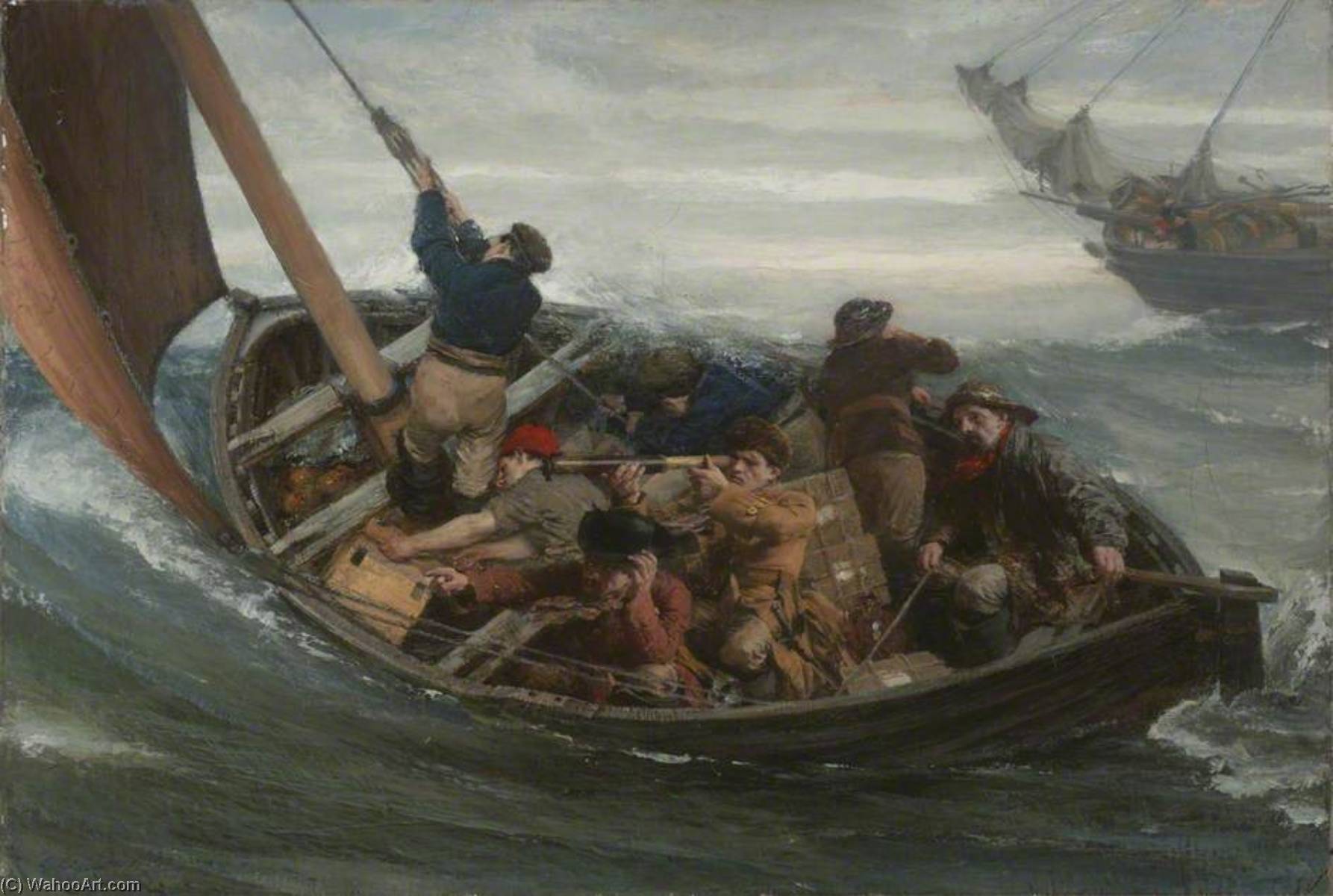 Artwork Replica Smugglers, 1903 by George Ogilvy Reid (1851-1928 ...