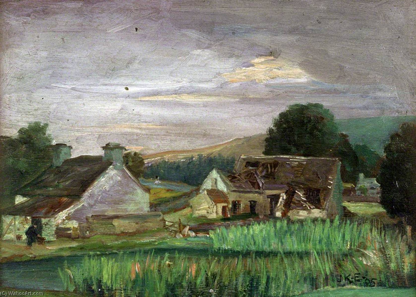 Get Paintings Reproductions Farm Buildings, 1905 by John Kelt Edwards ...