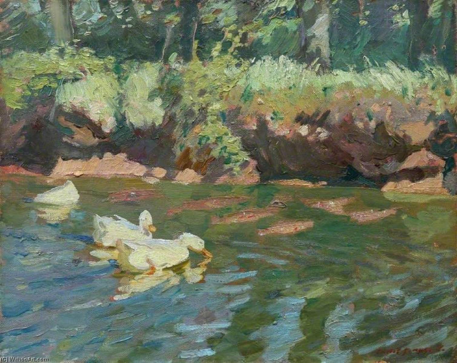 Buy Museum Art Reproductions Sunny Bank, Ducks Feeding by Charles ...