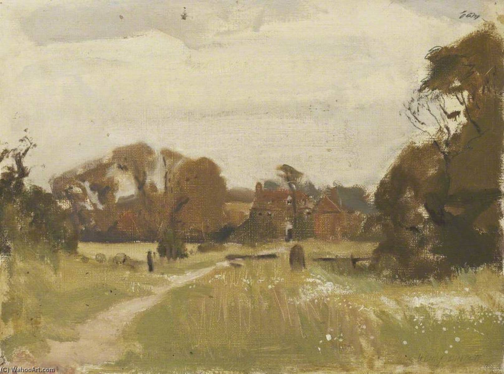 Country Scene, 1920 by Henry John Lintott (1877-1965) Henry John ...