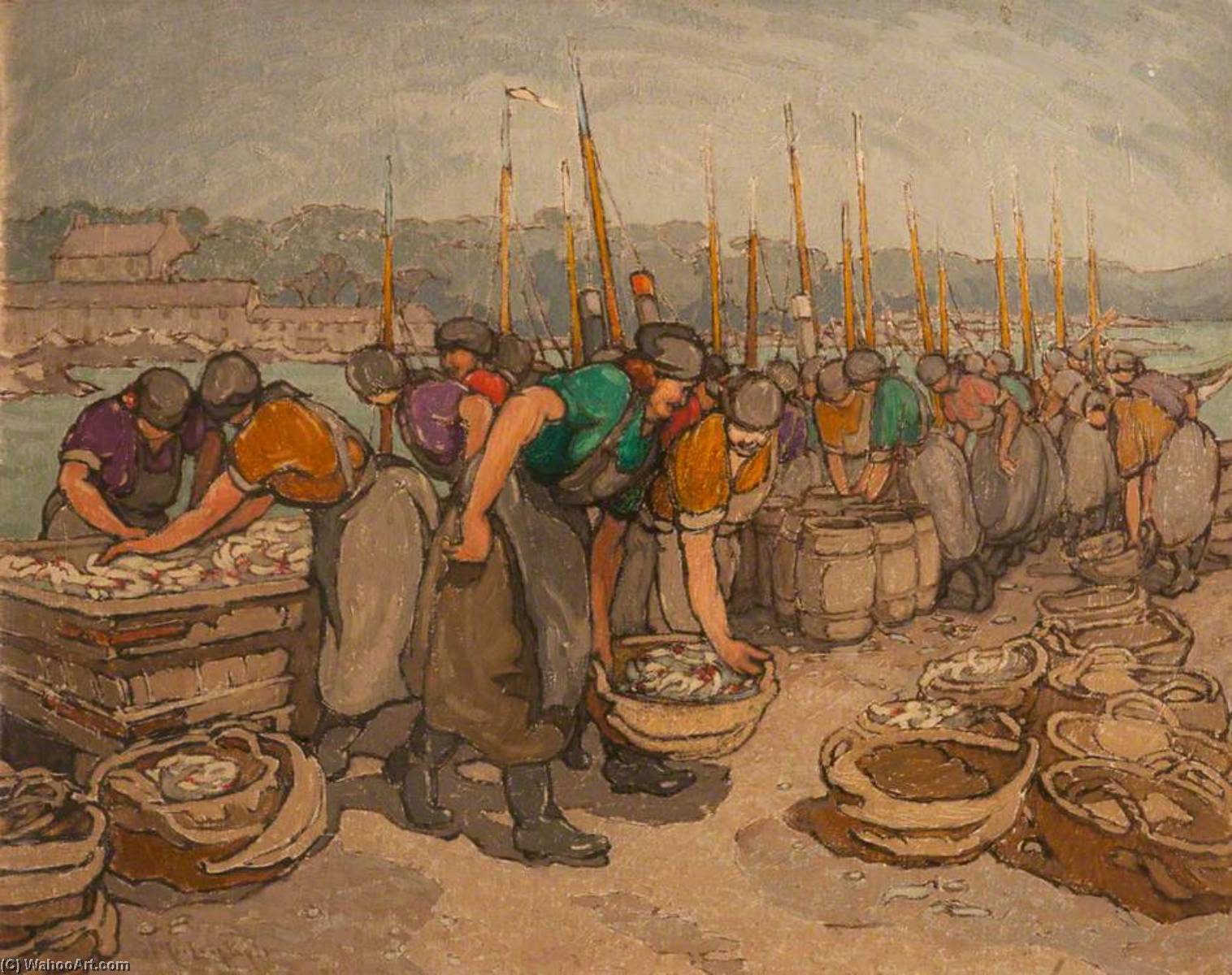 Compre Museu De Reproduções De Arte As Meninas da Pesca por Georgina ...