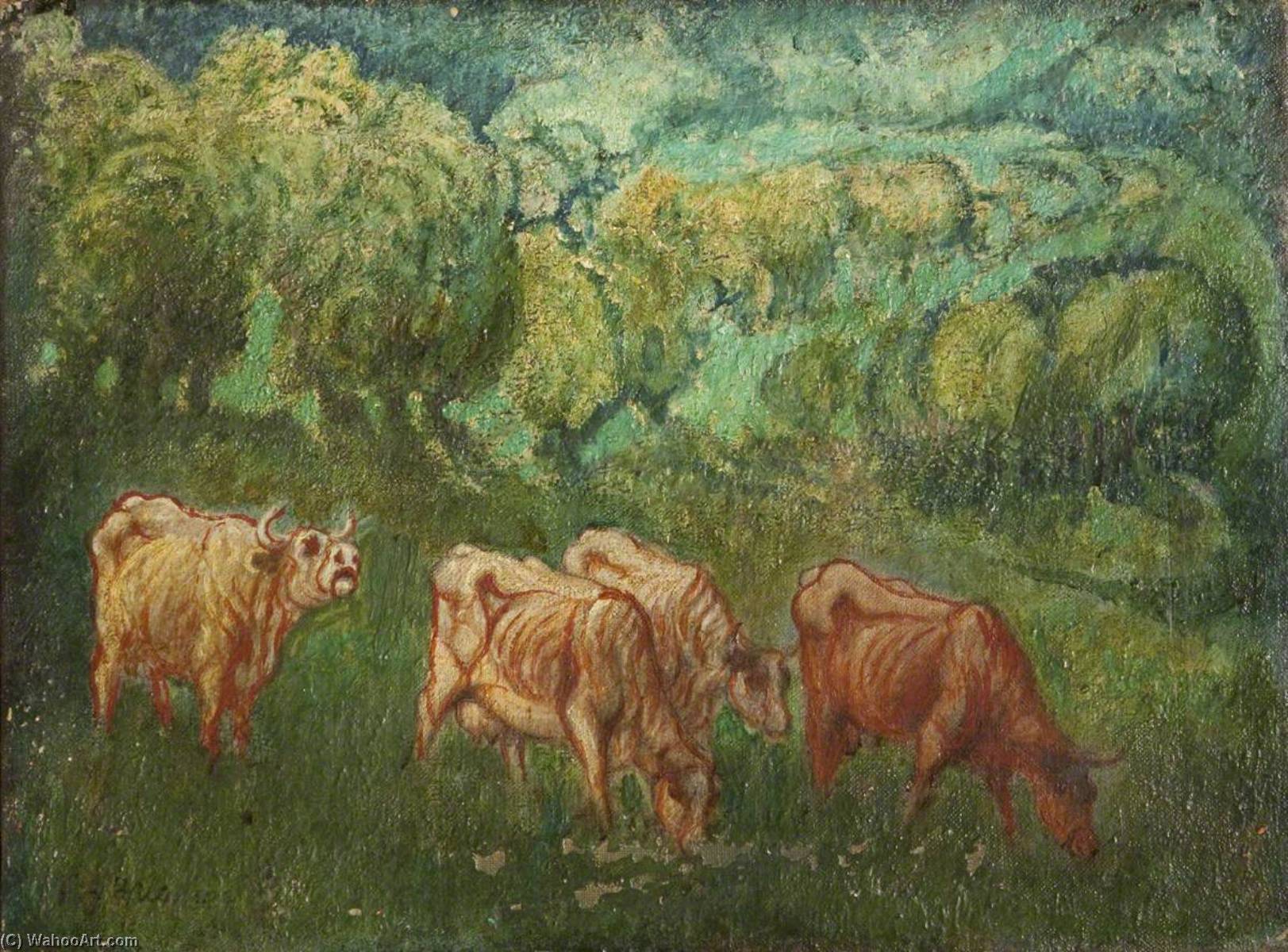 Purchase Oil Painting Replica Cattle by Thomas Arthur Bridson (Inspired ...
