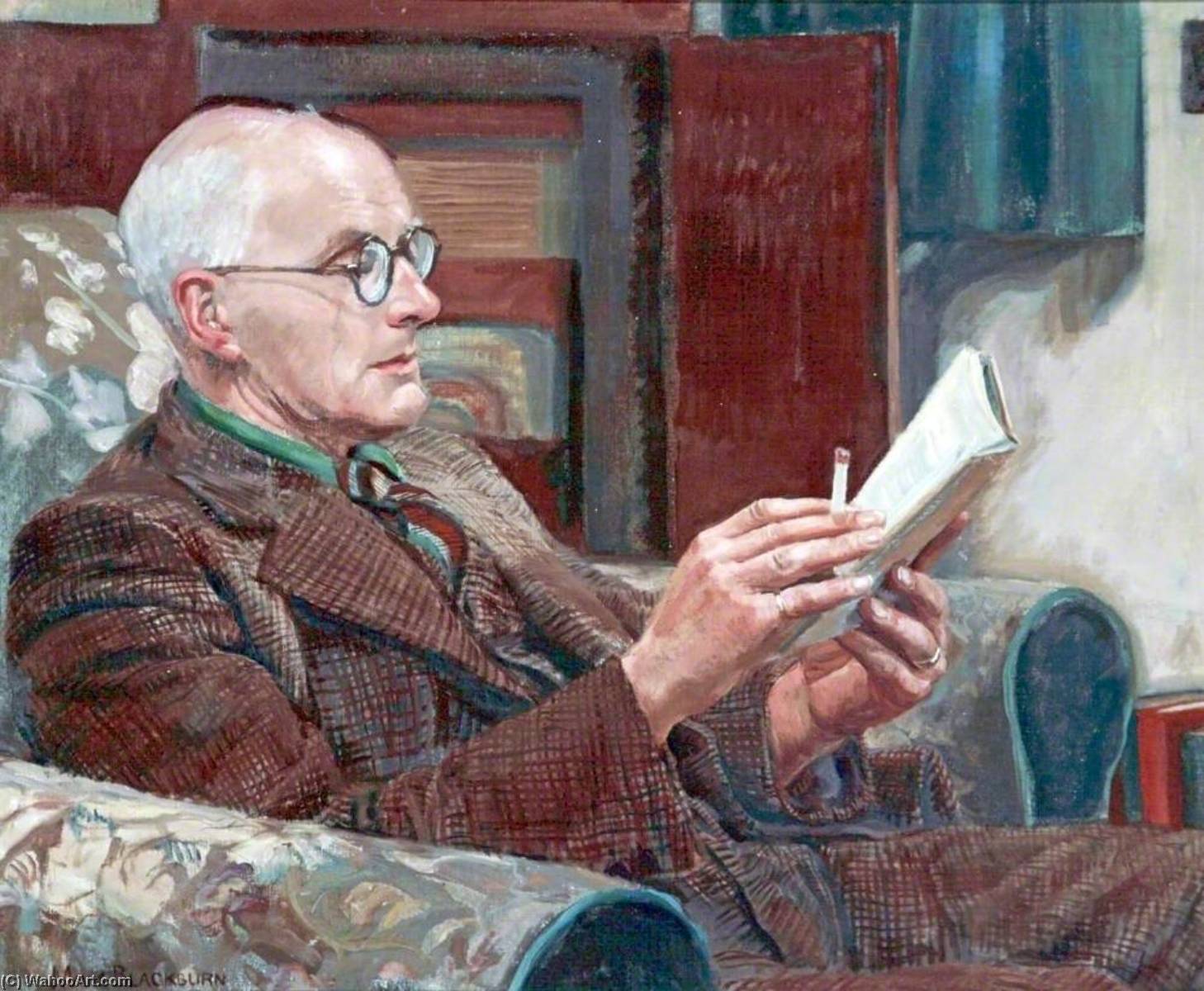 Man Reading by Mavis Blackburn (1923-2005) Mavis Blackburn | ArtsDot.com