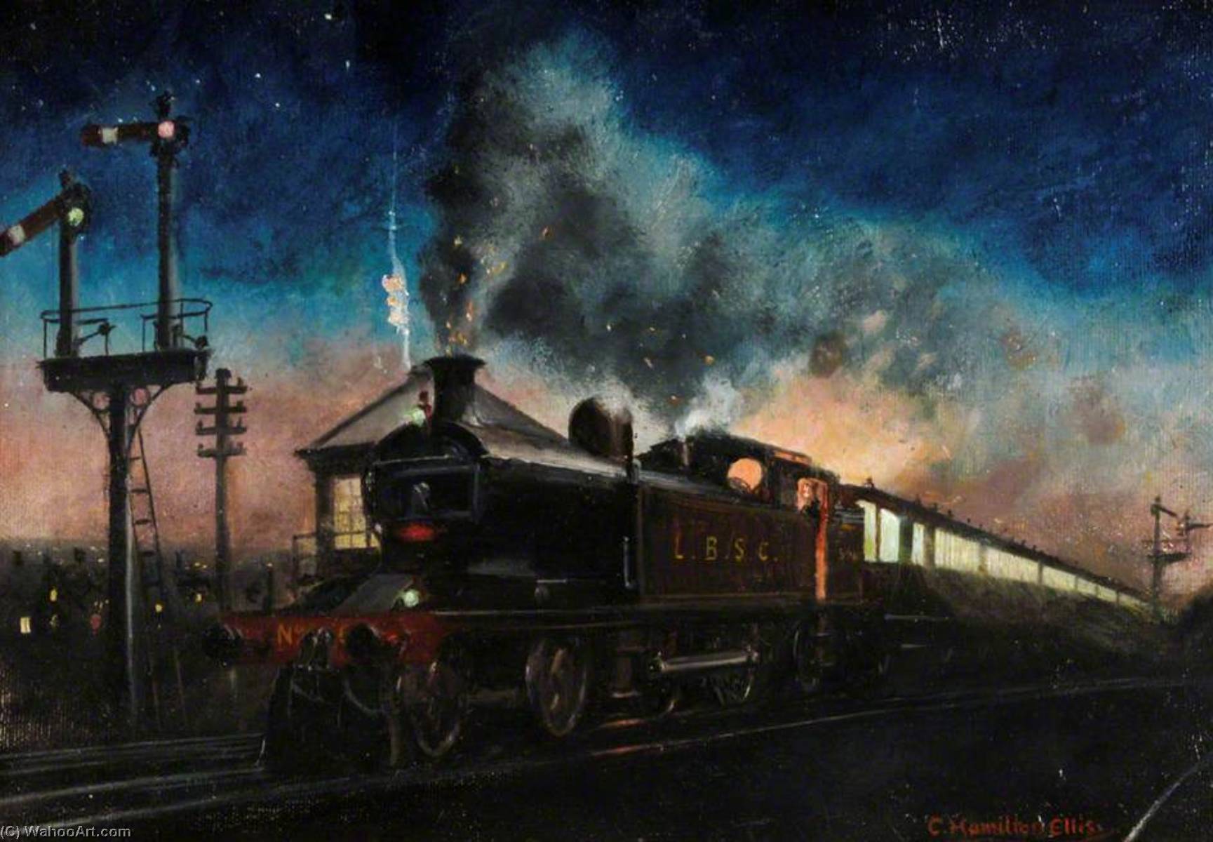 Get Art Reproductions London Brighton South Coast at Night by Cuthbert ...