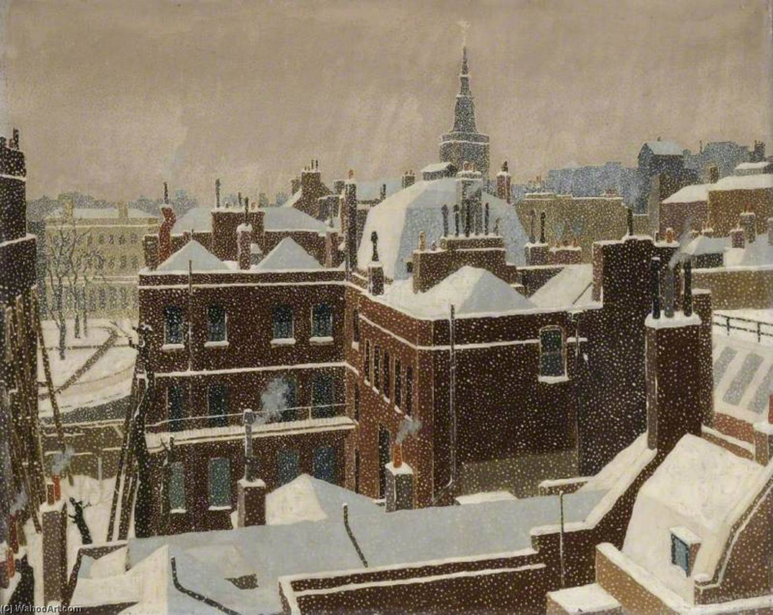 Order Artwork Replica A London Winter View by Eric Hesketh Hubbard ...
