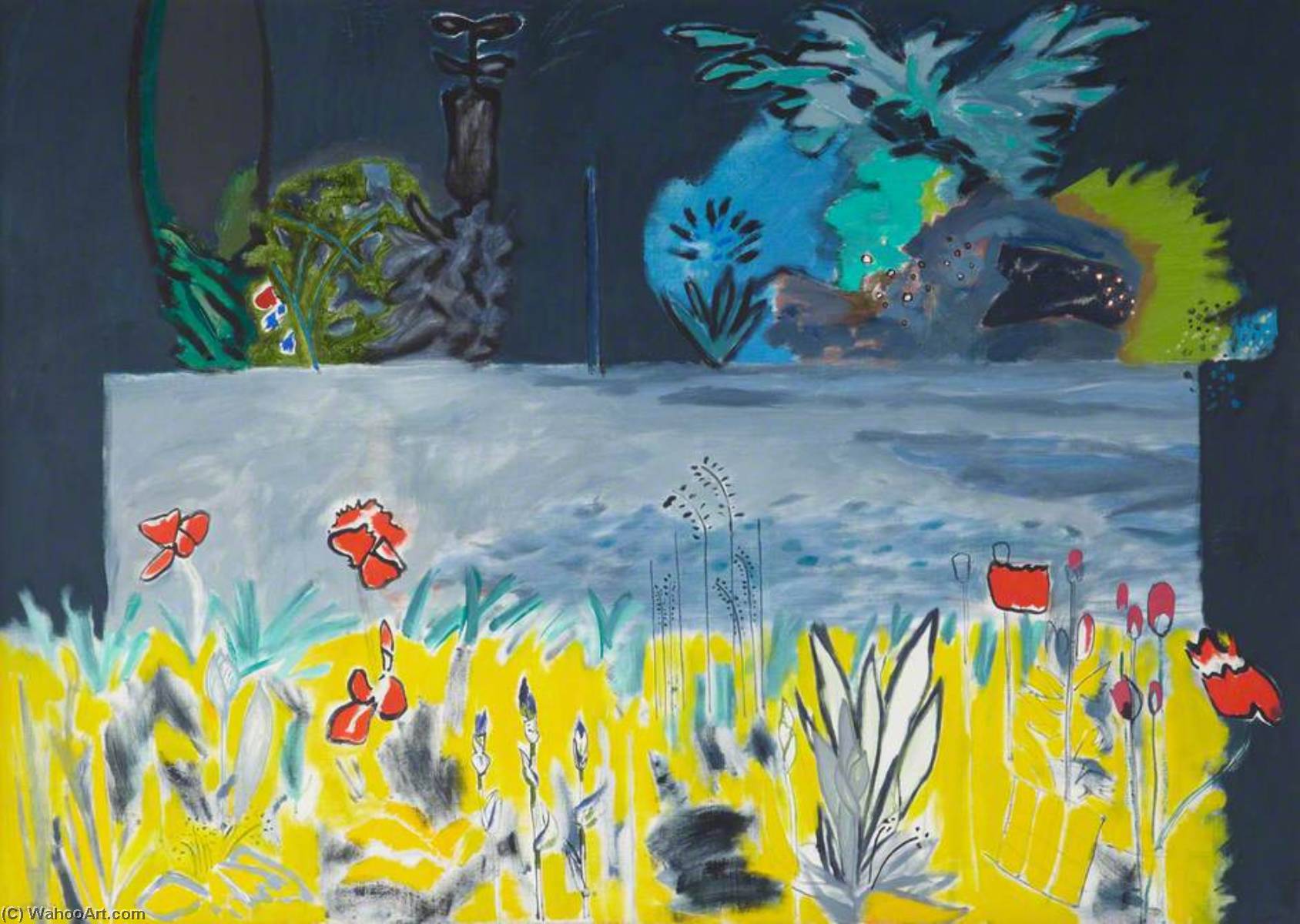 Темный сад с желтой границей по David Alan Redpath Michie David Alan ...