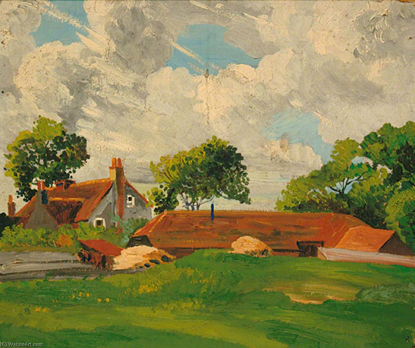 Purchase Oil Painting Replica Eight Acres, Ancton, West Sussex, 1946 by ...