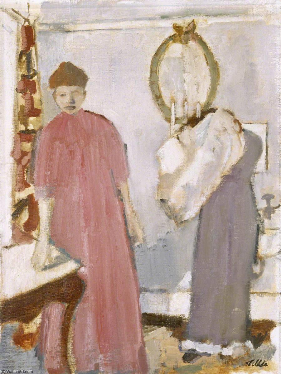 Get Art Reproductions Two Figures in a Boudoir, 1946 by Geoffrey Arthur ...