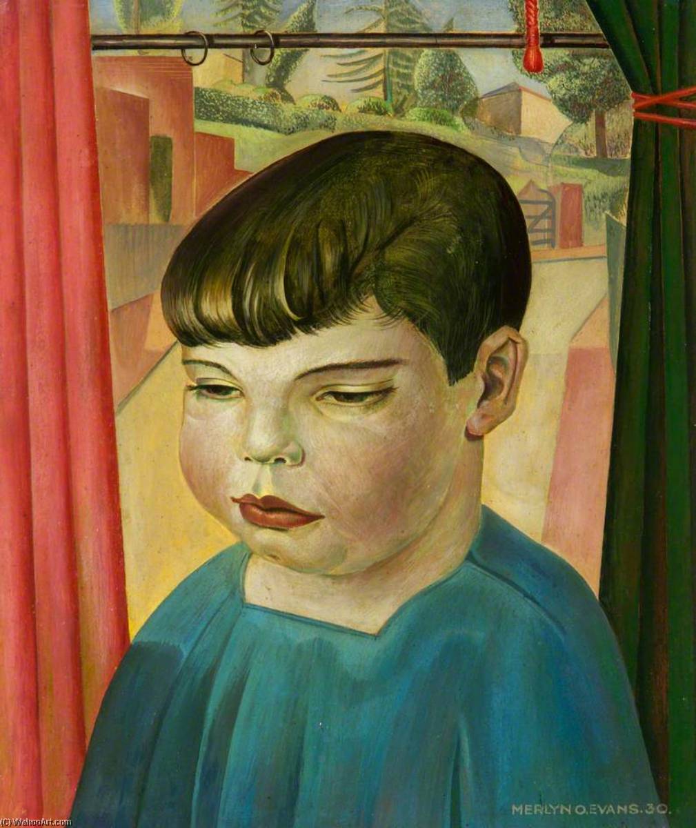 Get Paintings Reproductions Head of a Small Boy by Merlyn Oliver Evans ...