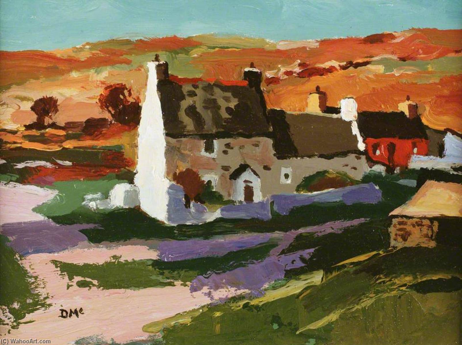 Lumière du soleil sur Hill, Abereiddy, 1997 de Donald Mcintyre (1923 ...