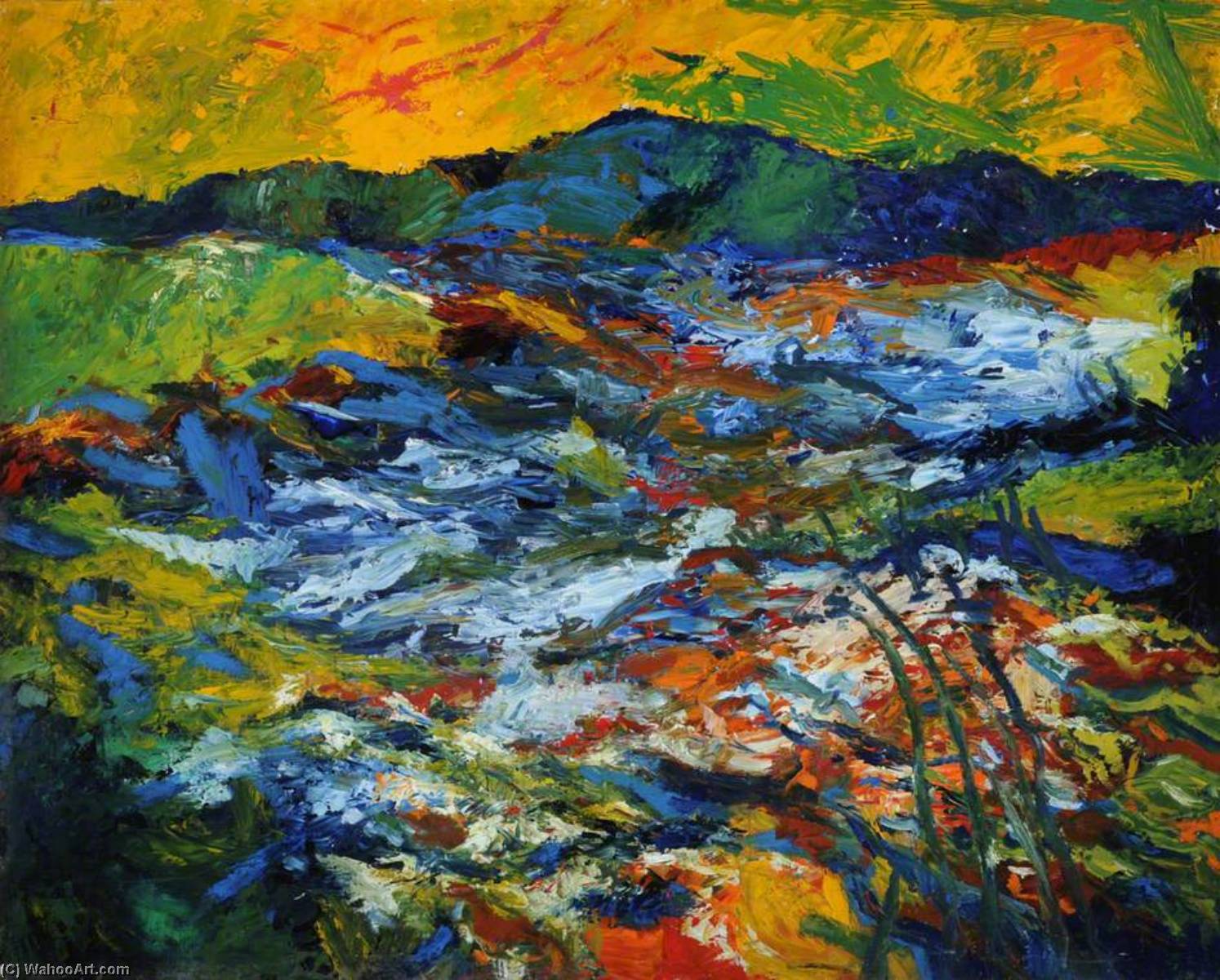 The River at Cagnes sur Mur by Peter Neal Peter Neal | ArtsDot.com