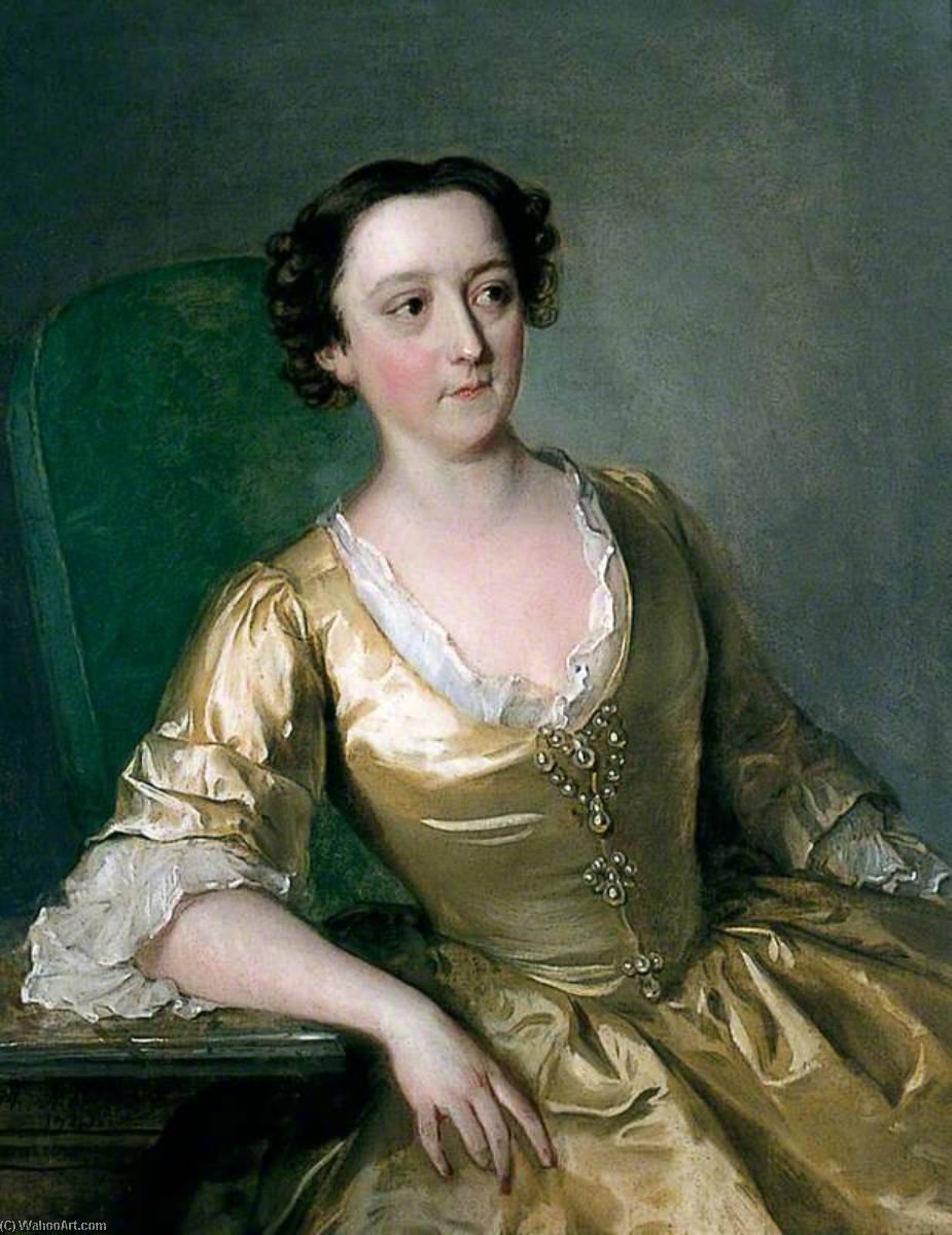 Oil Painting Replica Miss Adams by Philippe Mercier (1689-1760 ...