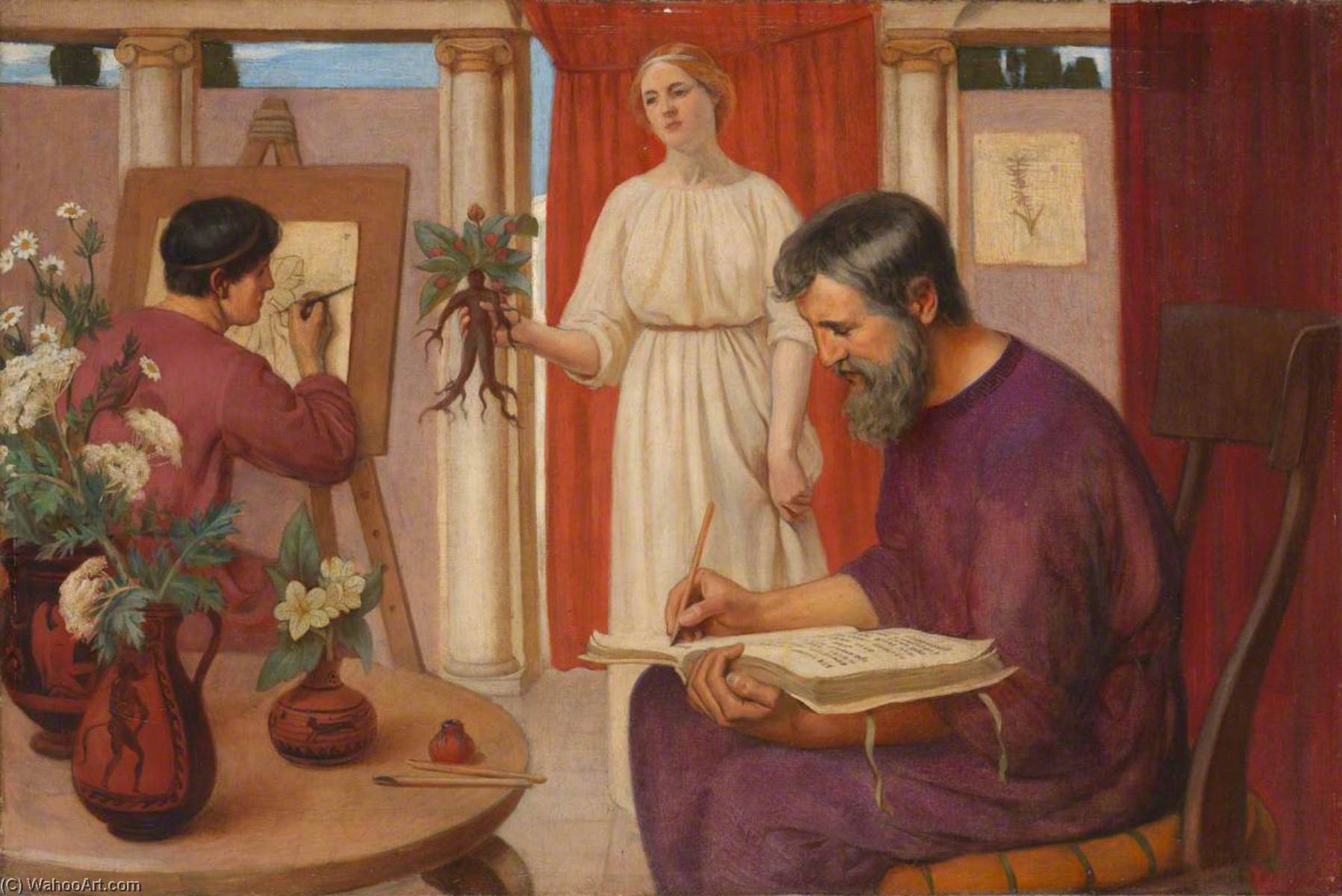 Art Reproductions Dioscorides Describing the Mandrake, 1909 by Ernest ...