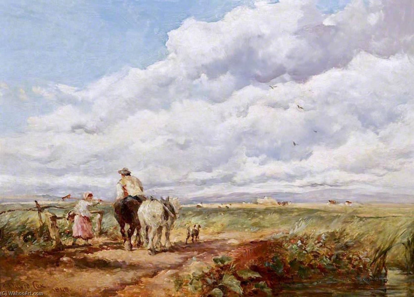 Order Artwork Replica Landscape with Haymakers, 1848 by David Cox The ...