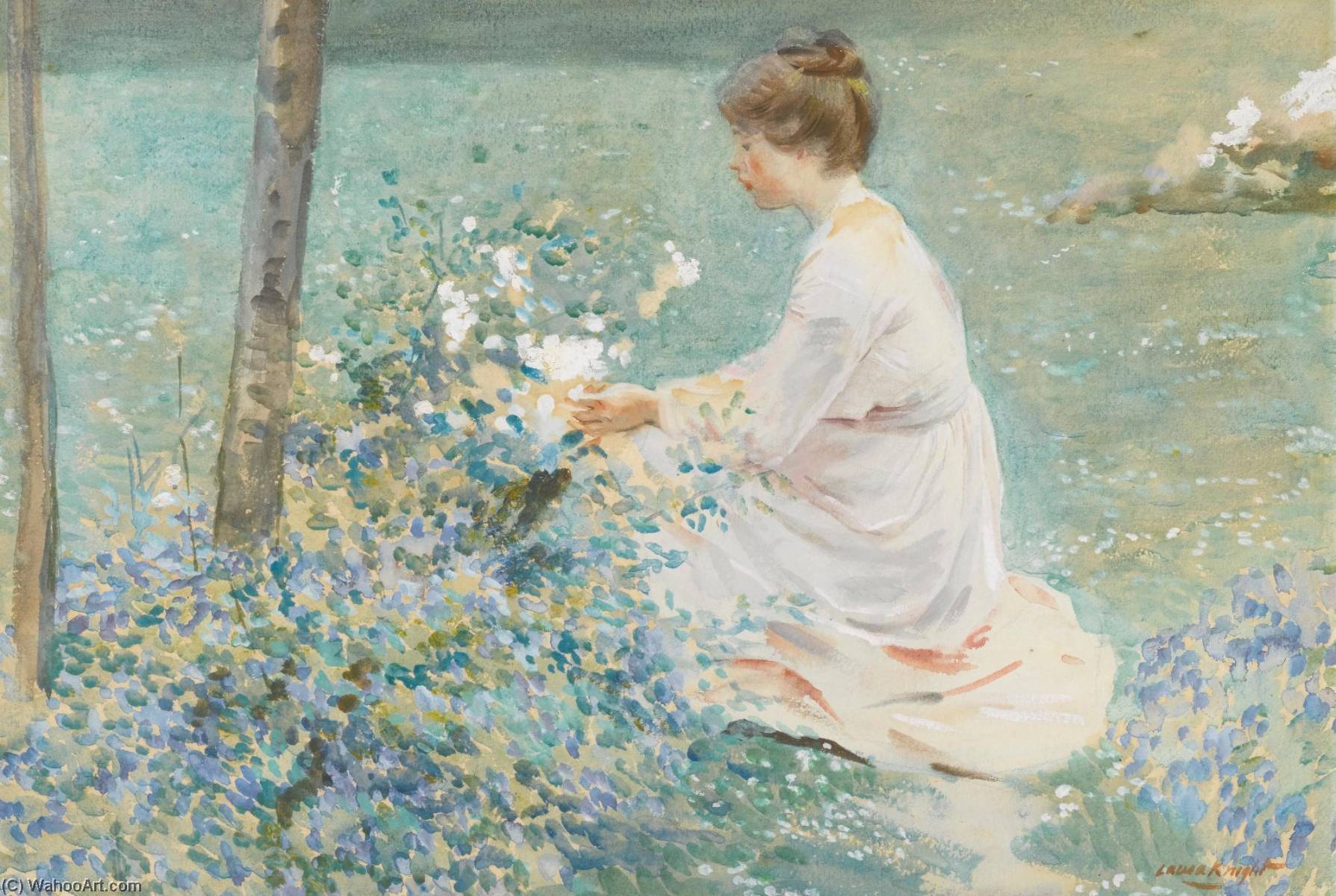 Order Artwork Replica Picking Flowers by Dame Laura Knight (Inspired By ...