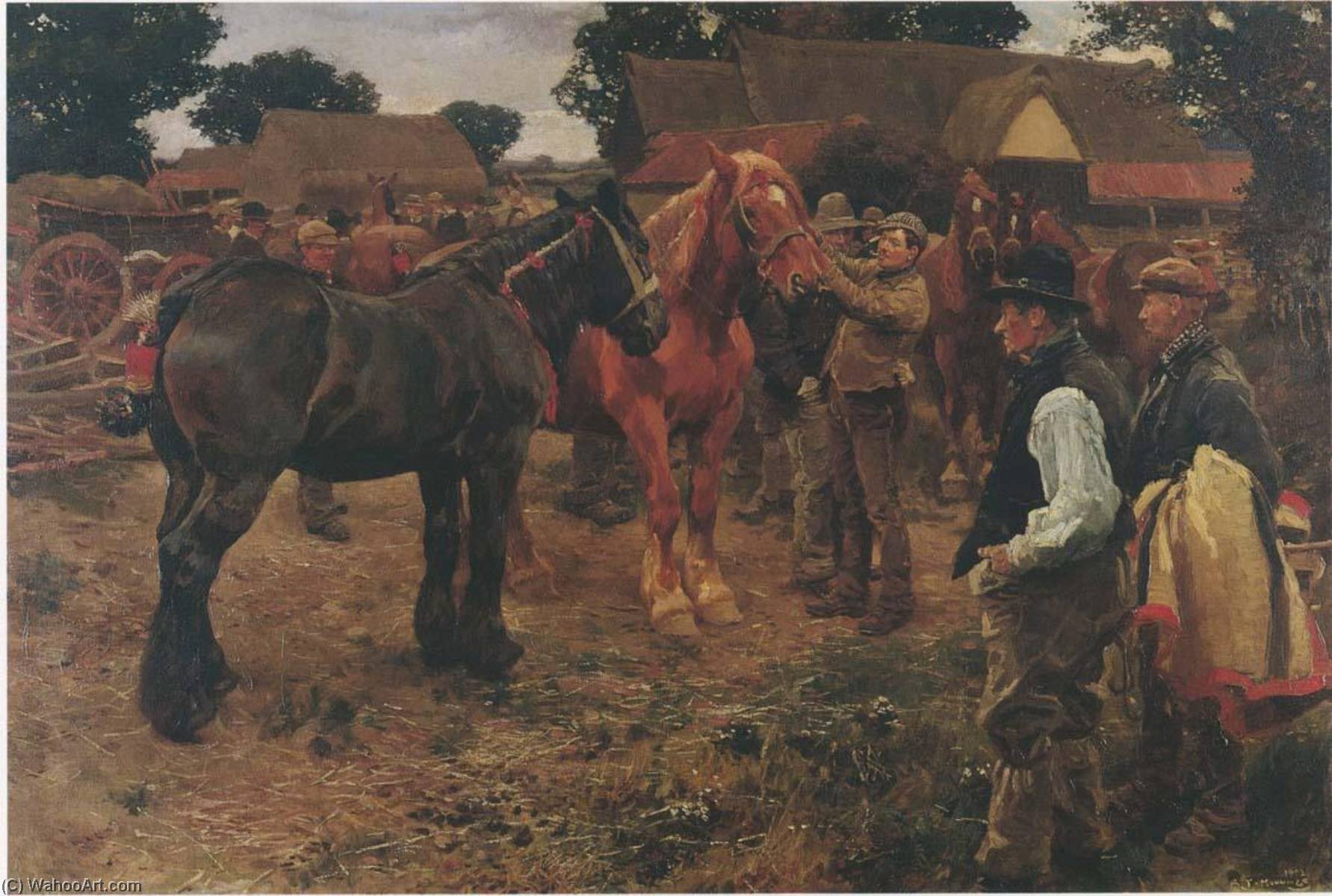 The Horse Fair, 1902 by Alfred James Munnings Alfred James Munnings ...