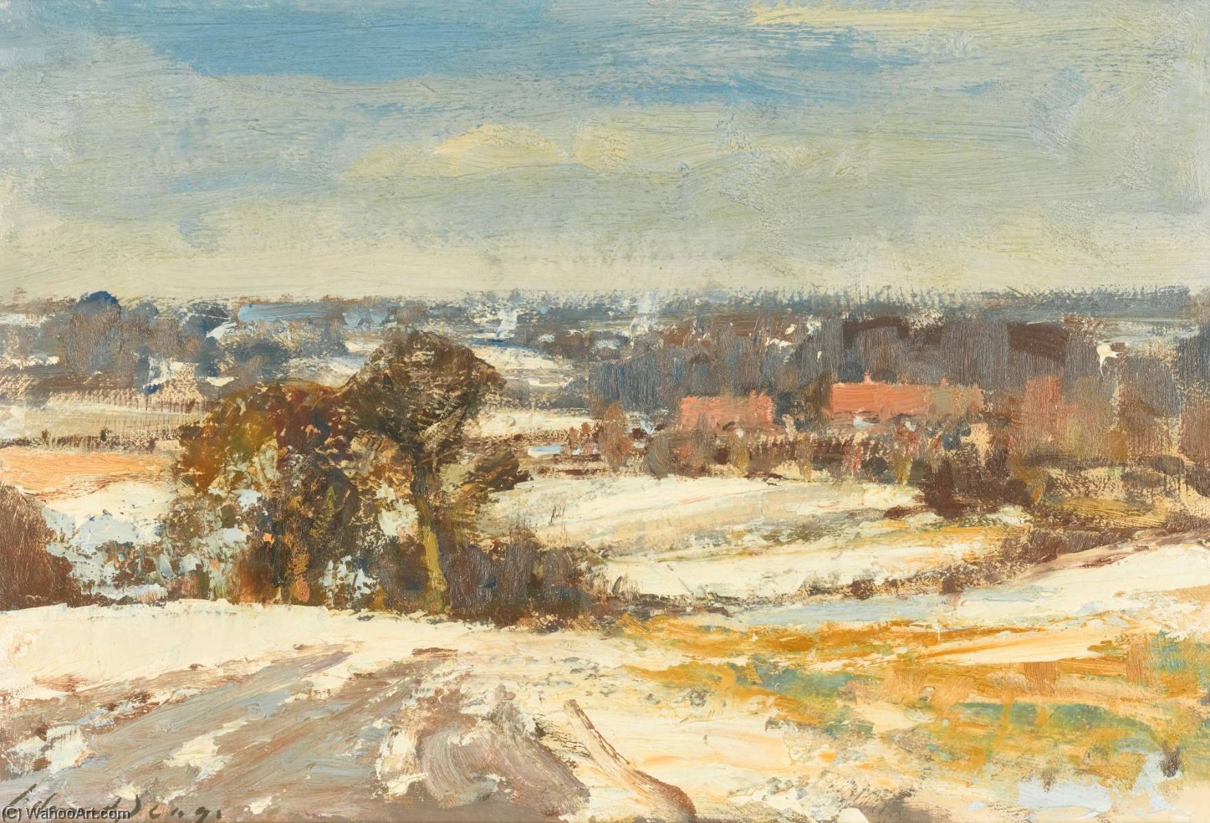 Buy Museum Art Reproductions Melting Snow, Norfolk by Edward Seago ...