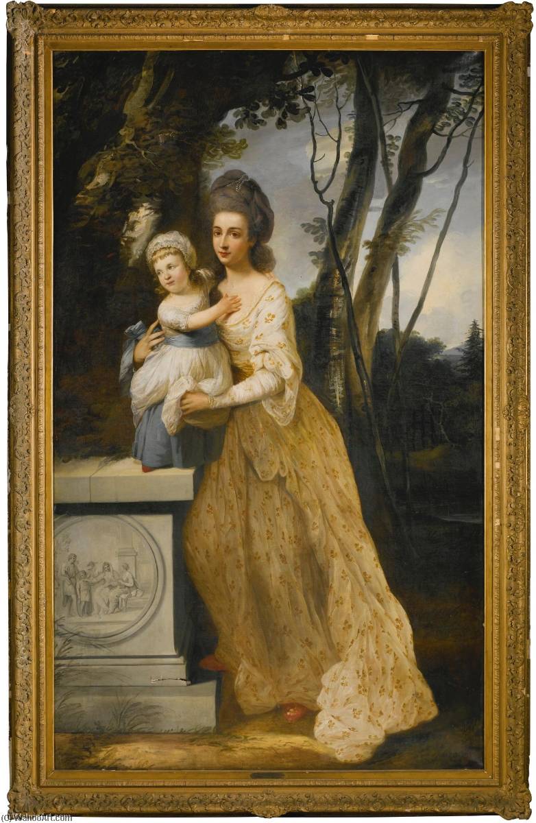 Purchase Oil Painting Replica Portrait of a lady and her child by ...