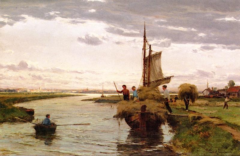 Order Artwork Replica Loading the Hay Barge by David Farquharson (1839 ...