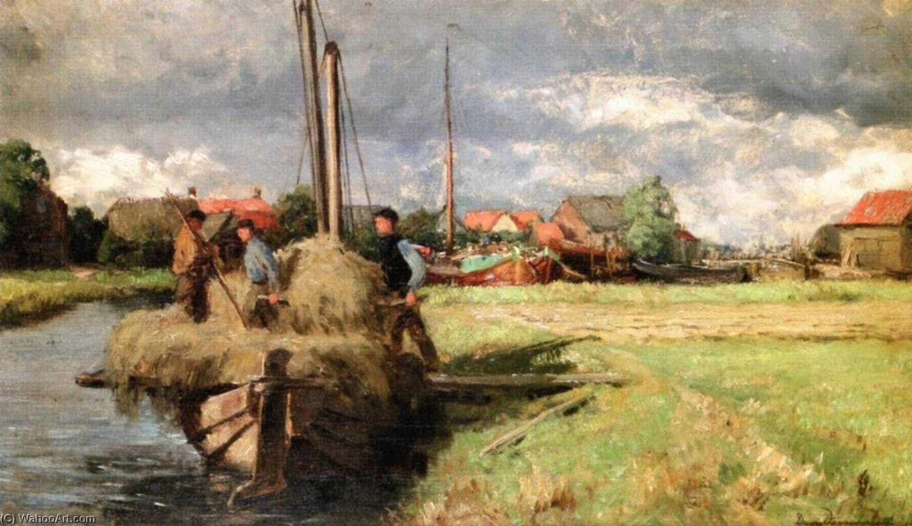 Get Art Reproductions Loading the Barges by David Farquharson (1839 ...