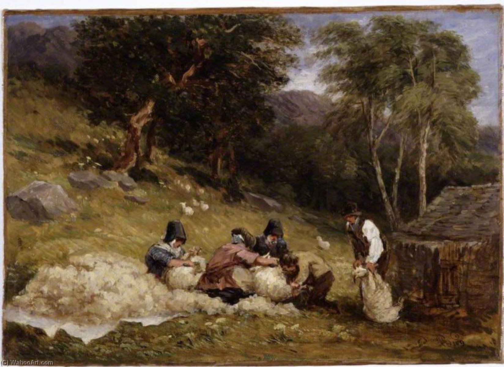 Buy Museum Art Reproductions Sheep Shearing, 1849 by David Cox The ...