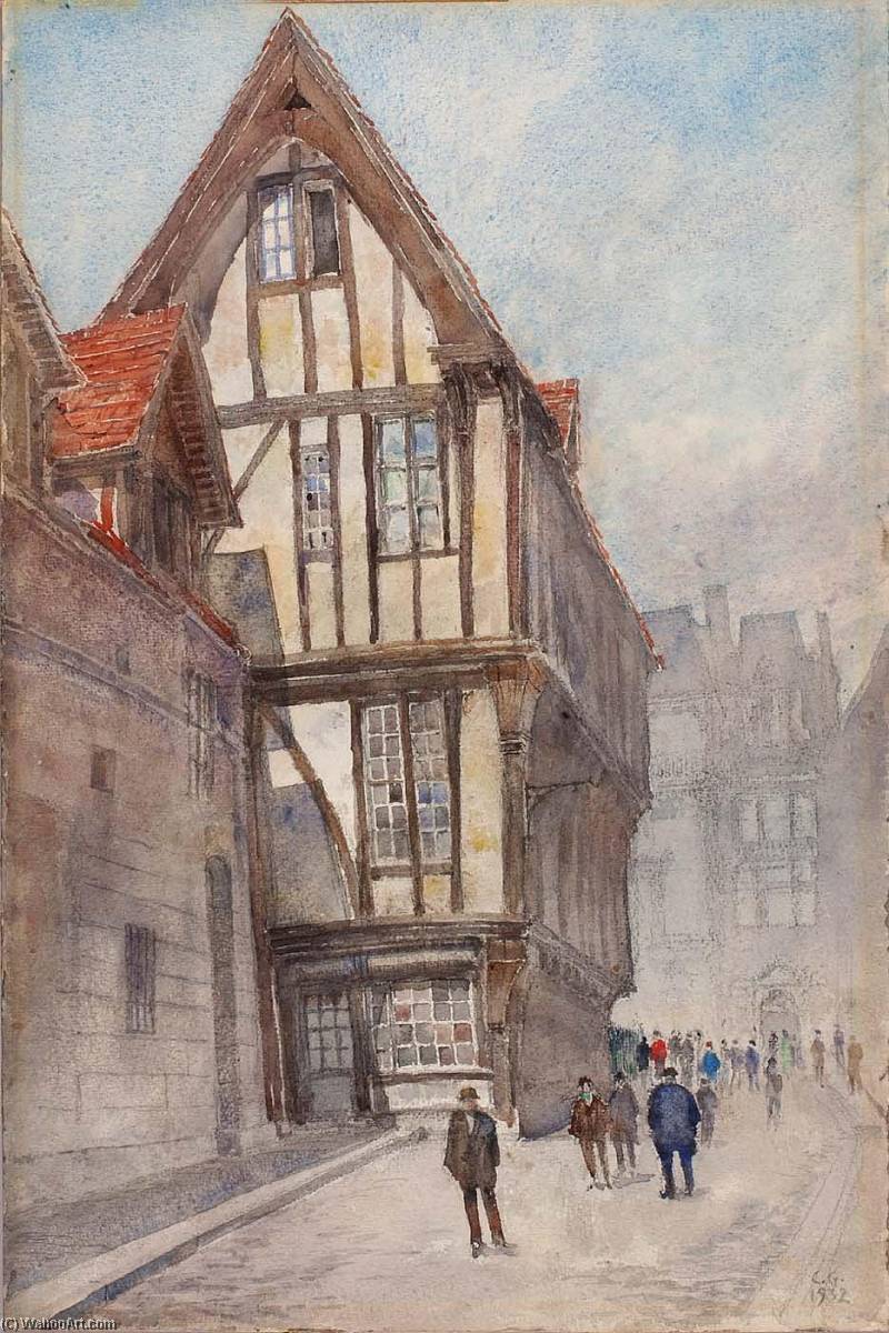 Order Artwork Replica Old House in Rouen, 1932 by Cass Gilbert (1859 ...
